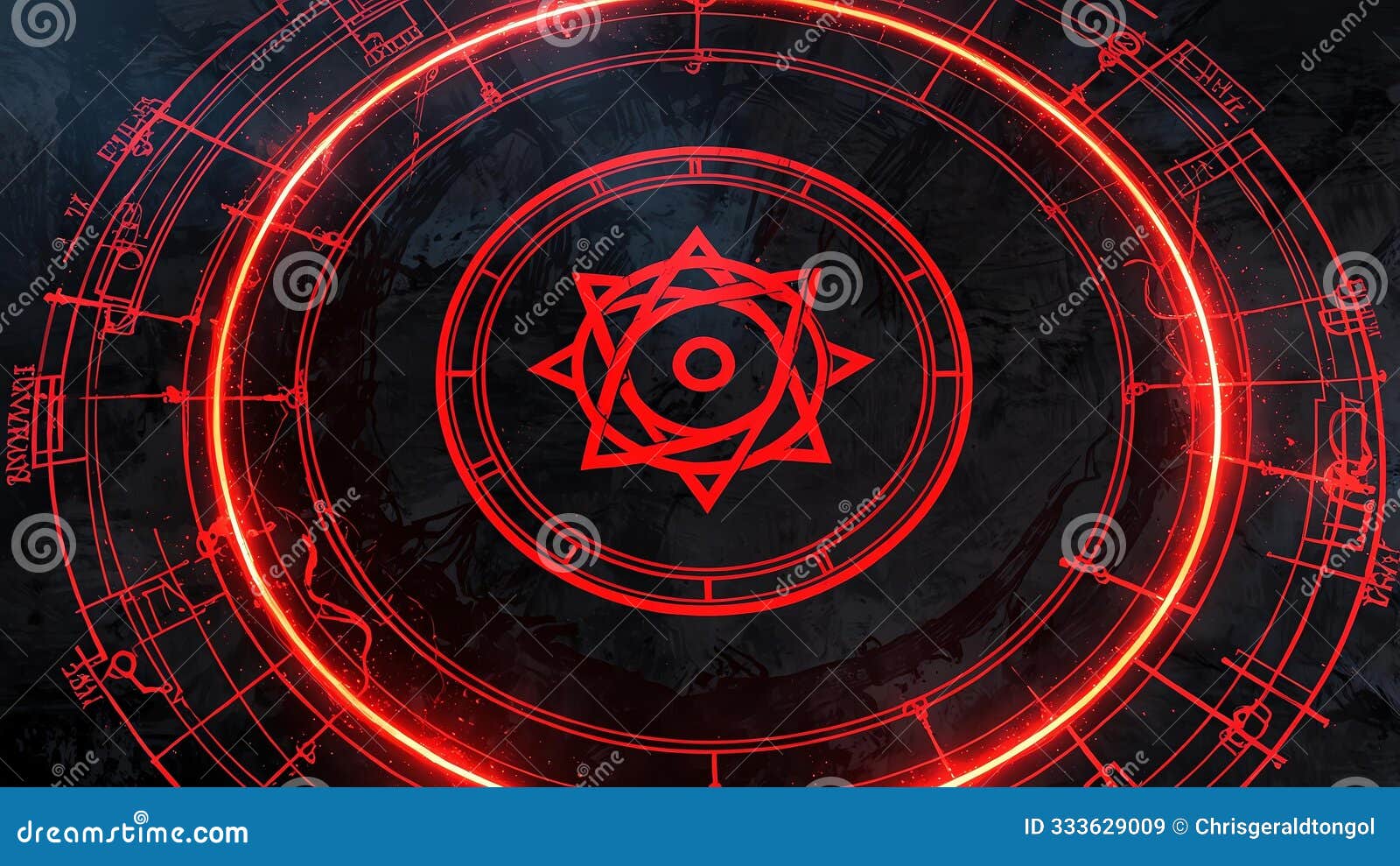Top View of an Ancient Alchemy Magic Circle with Red L Ai Generated ...