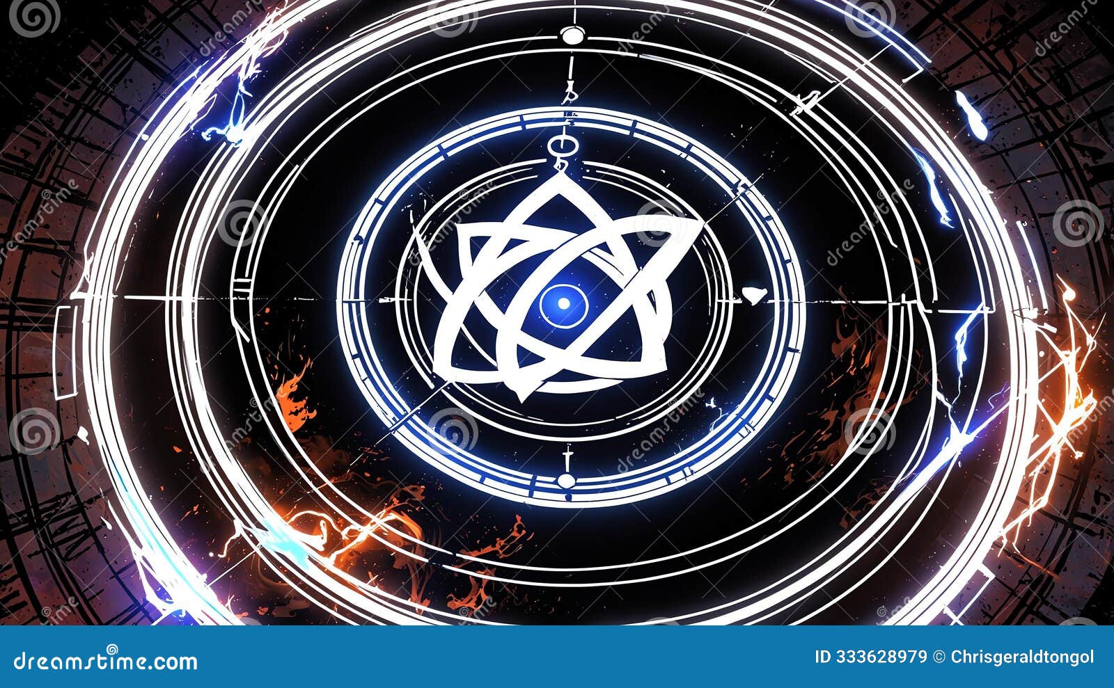 Top View of an Ancient Alchemy Magic Circle with White Ai Generated ...