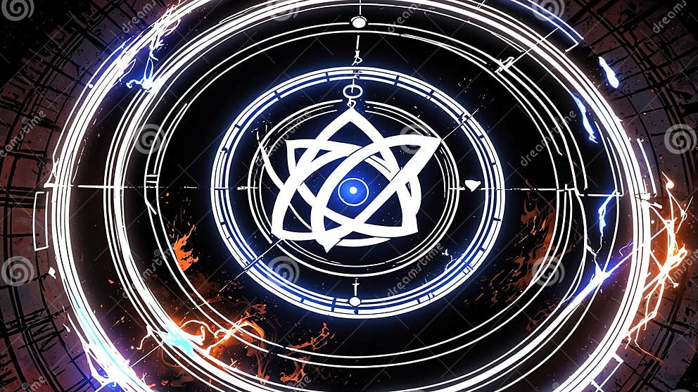 Top View of an Ancient Alchemy Magic Circle with White Ai Generated ...