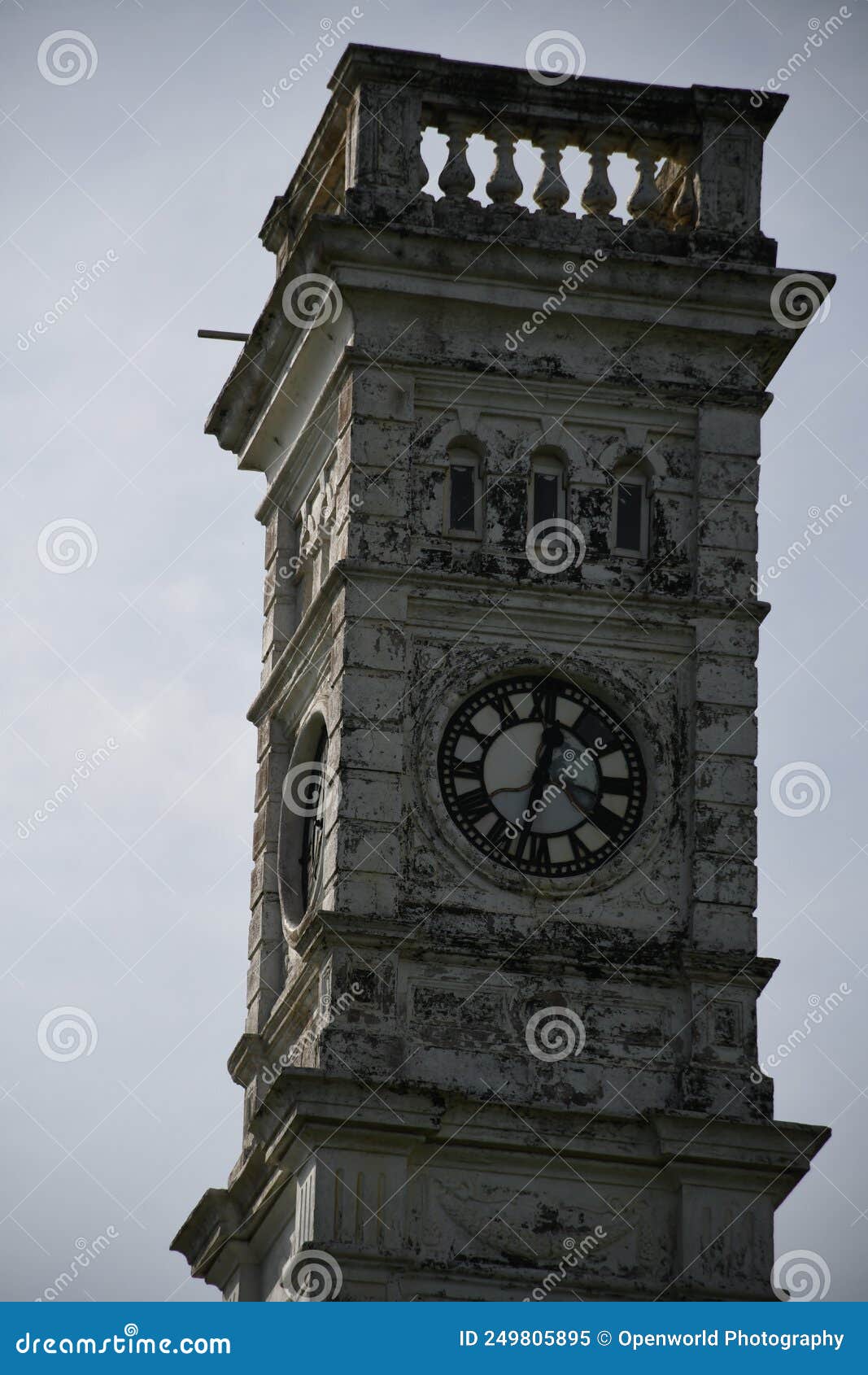 Top View of an Ancient Dutch Clock Tower Stock Image - Image of roof ...