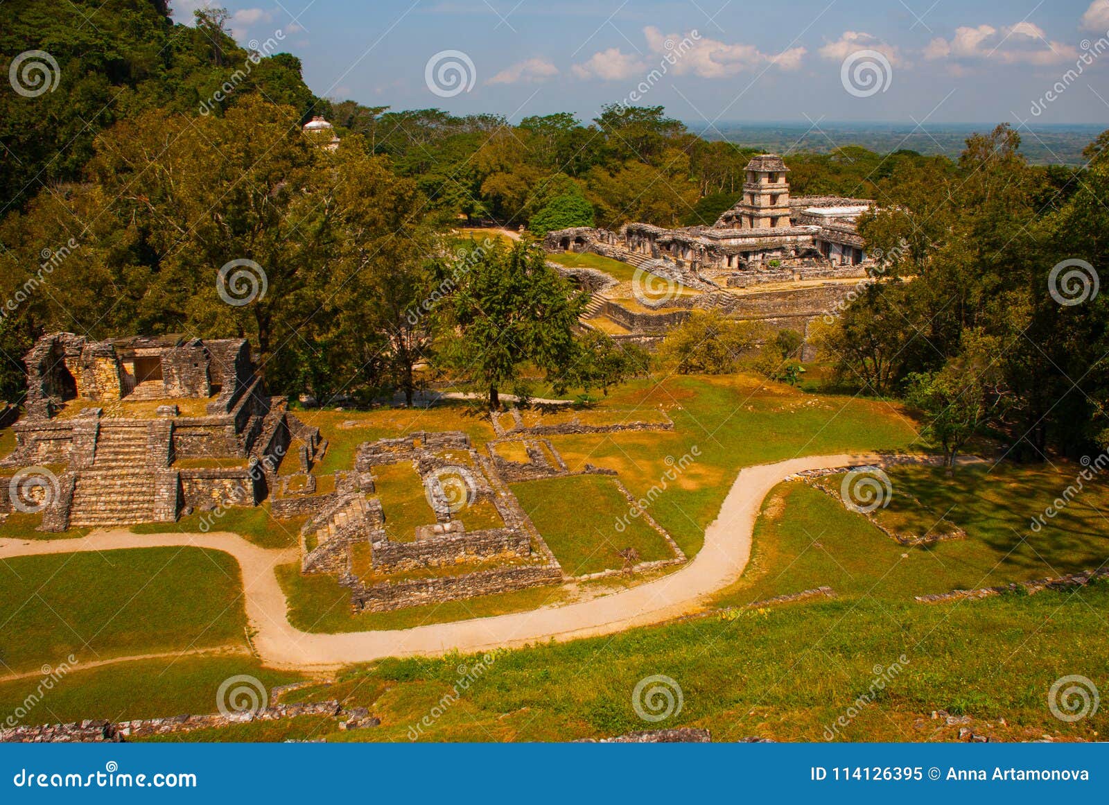Top View of the Ancient Pyramids and Temples in the Archaeological ...