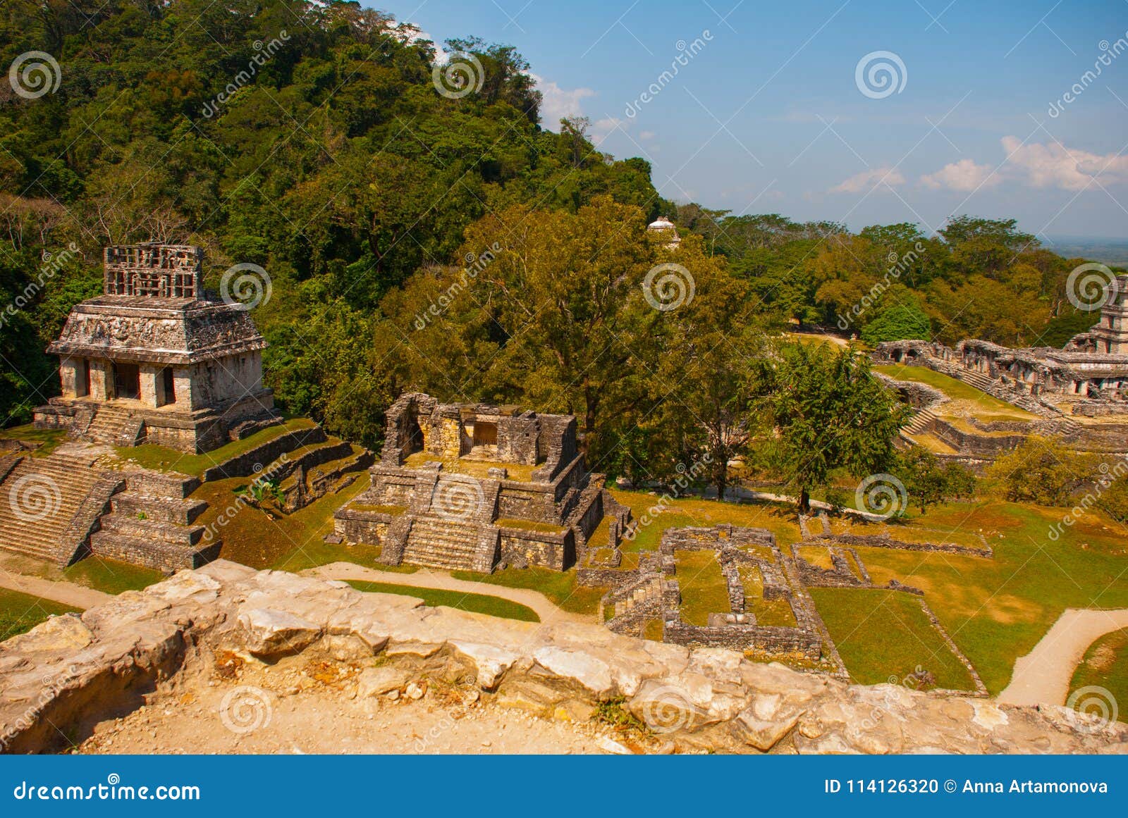Top View of the Ancient Pyramids and Temples in the Archaeological ...
