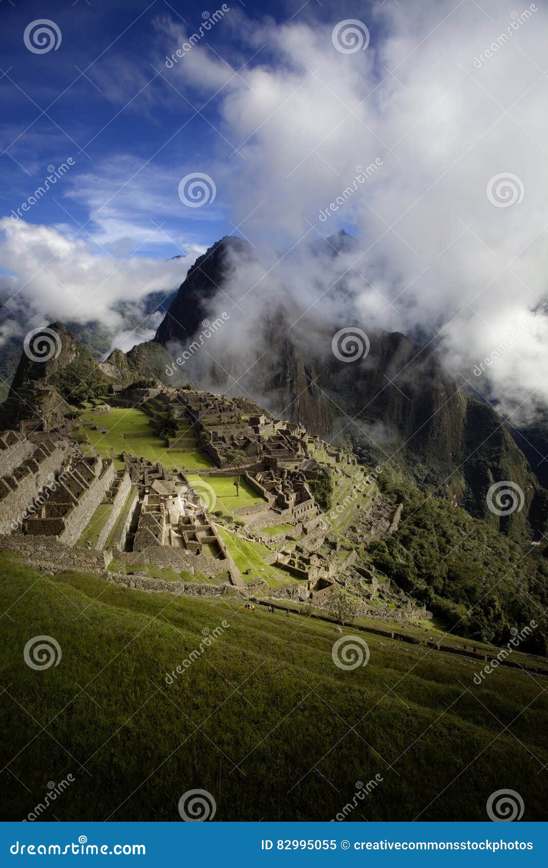 Top View Of Ancient Ruins Under White Cloudy Sky Picture. Image: 82995055