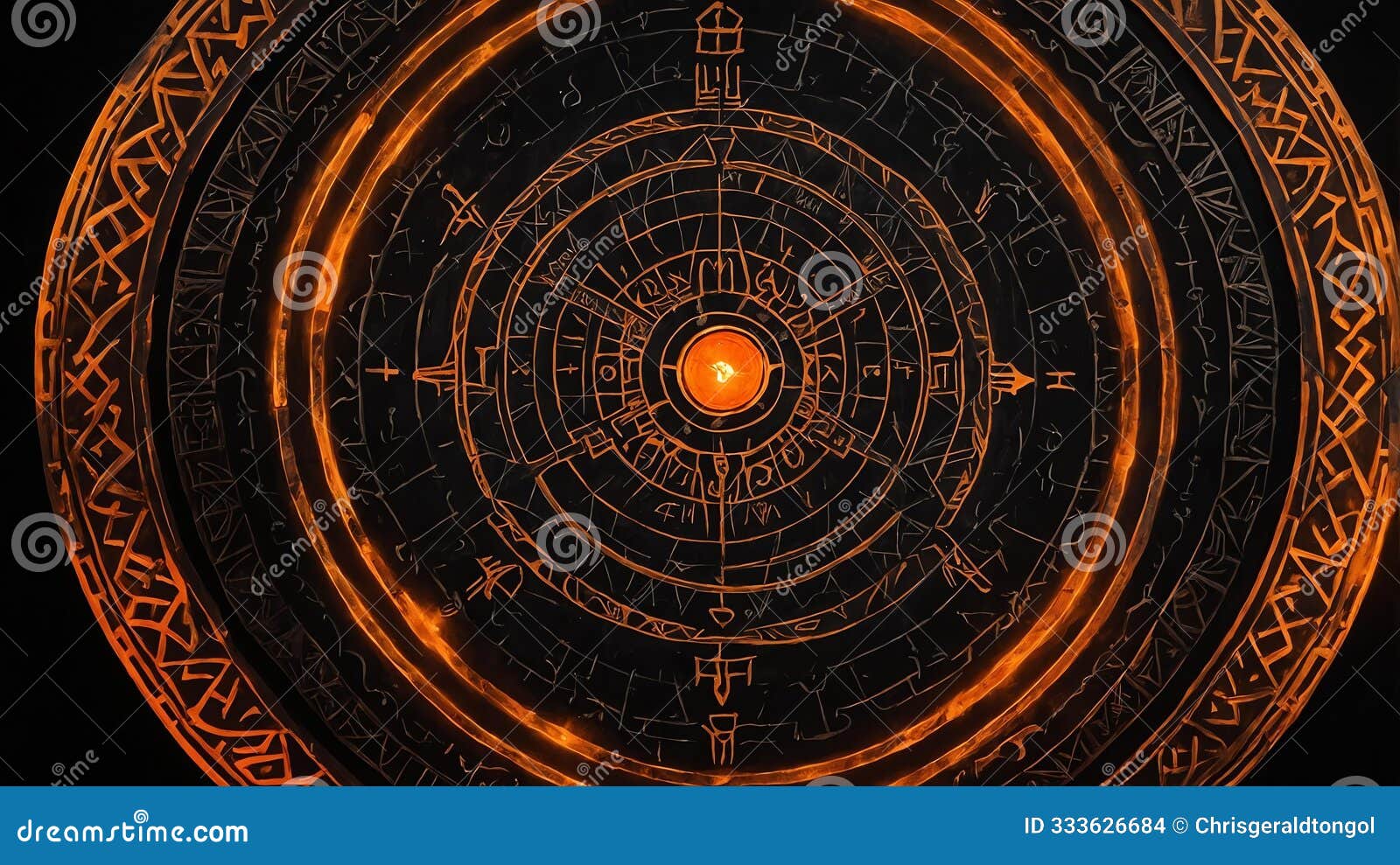 Ancient Runic Symbols. Cartoon Vector | CartoonDealer.com #336542815