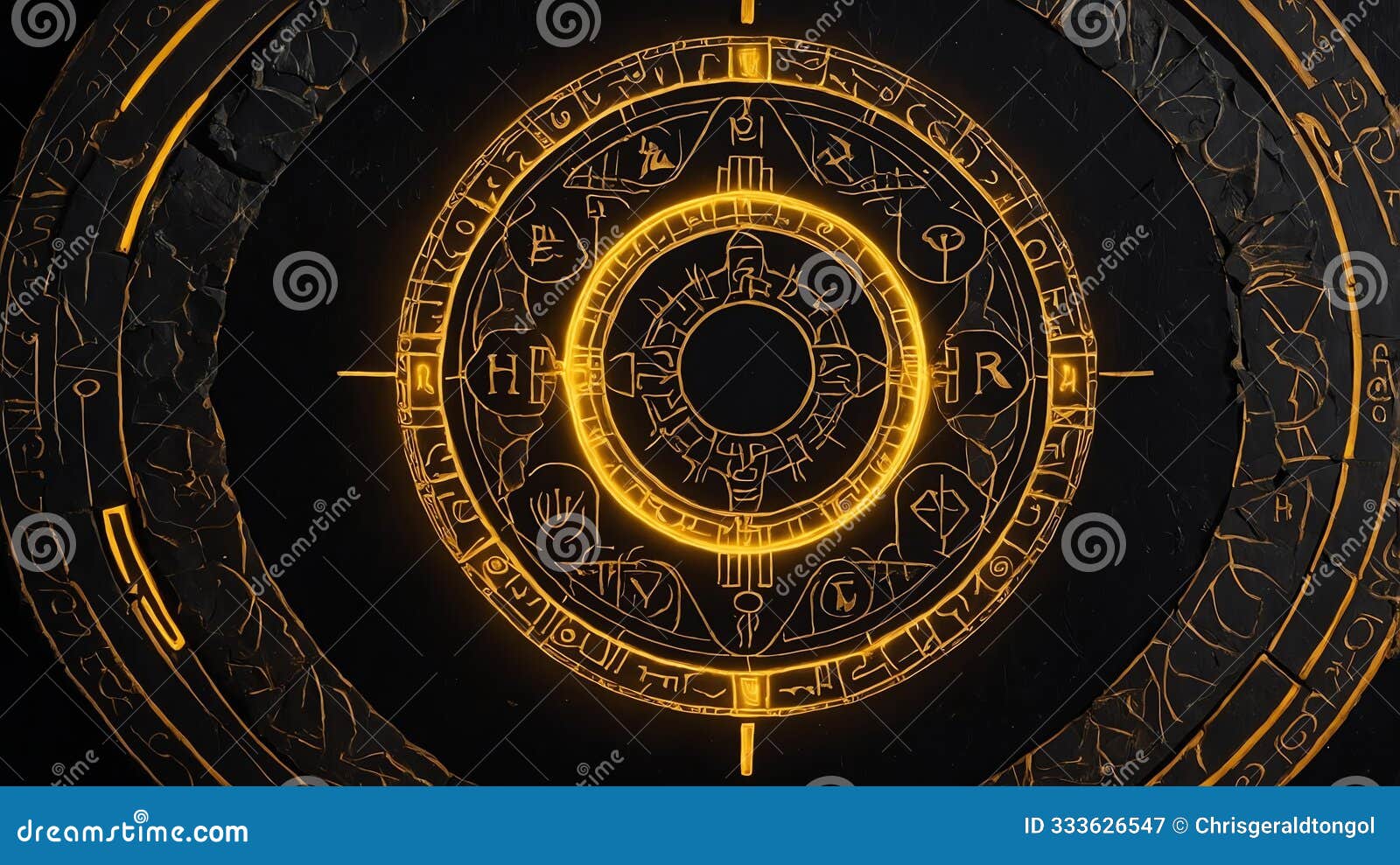 Ancient Runic Symbols. Cartoon Vector | CartoonDealer.com #336542815