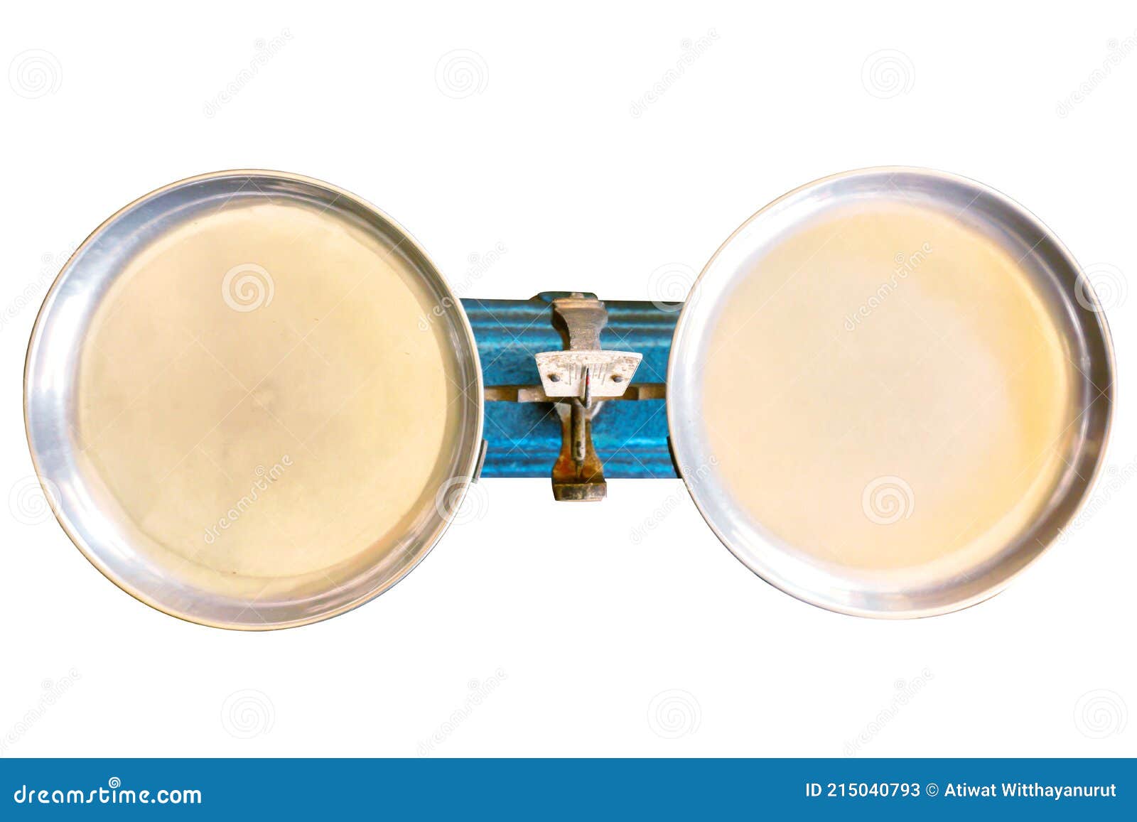 Top View of Ancient Scales with the Weight Balance Isolate on White ...