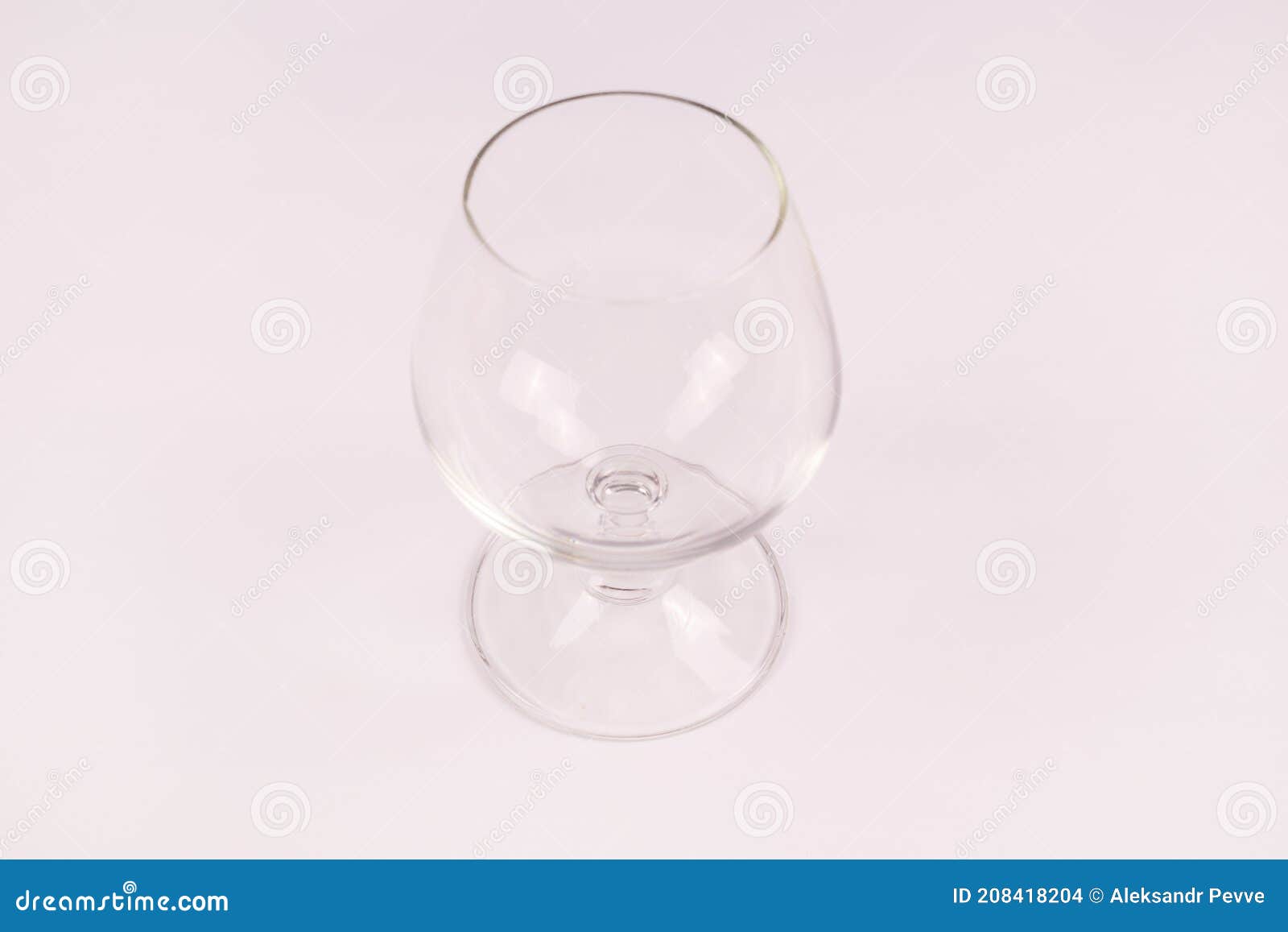 Top View from an Angle on a White Transparent Glass Stock Photo - Image ...