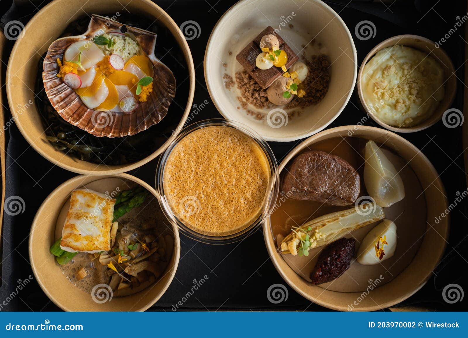 Top View of Appetizing and Delicious Food Stock Photo - Image of bowl ...