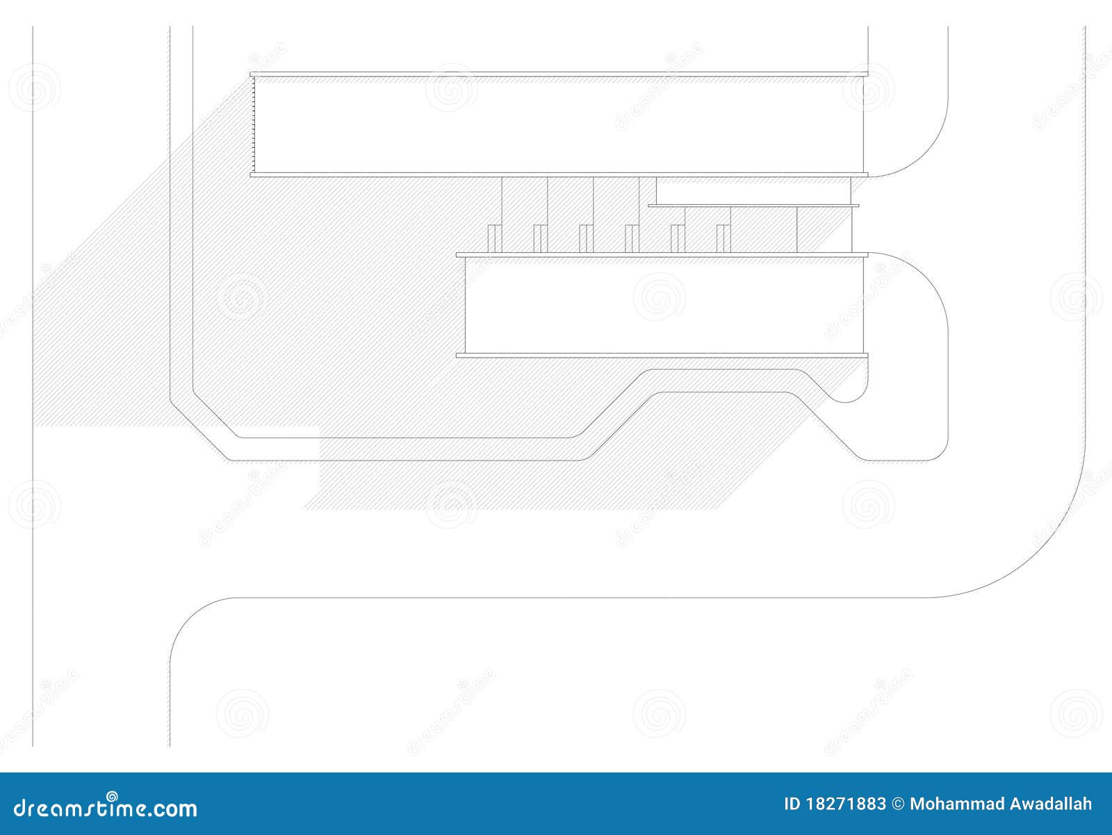Top View of an Architectural Design Stock Vector - Illustration of ...
