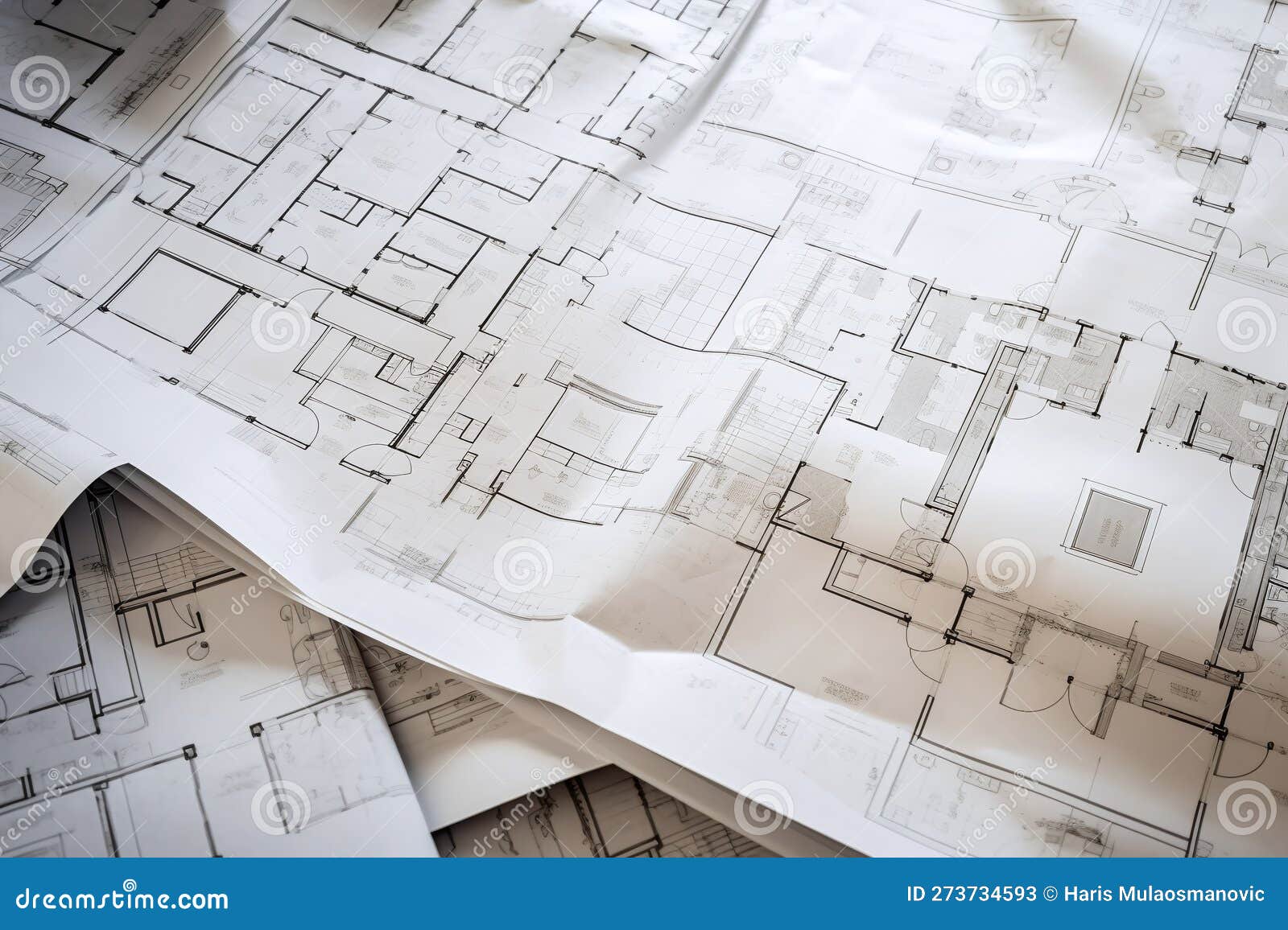 Top View Architecture Plan Blueprint in Modern Office - Ai Generated ...