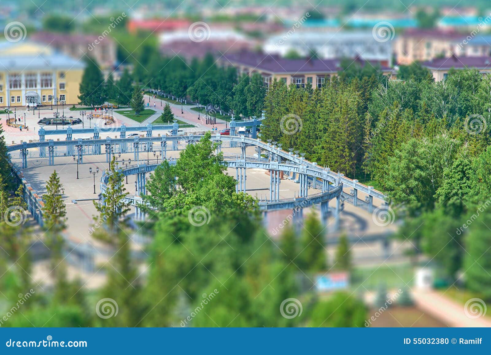 Top View of the Area in the Park Stock Photo - Image of neighborhood ...