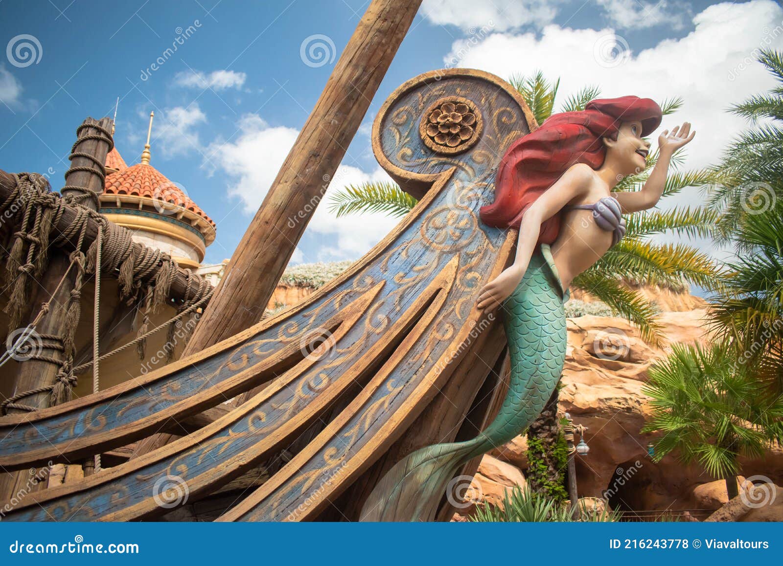 Top View of Ariel Statue in Magic KIngdom 138 Editorial Stock Photo ...
