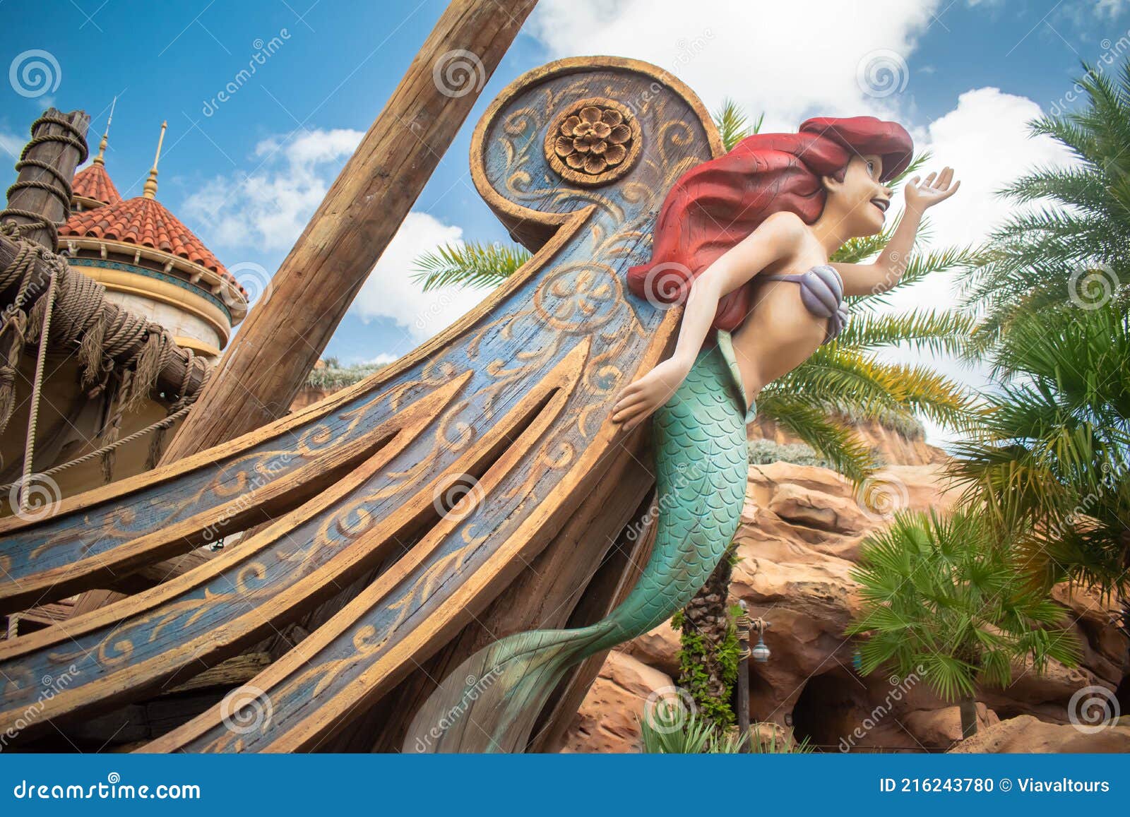 Top View of Ariel Statue in Magic KIngdom 139 Editorial Image - Image ...
