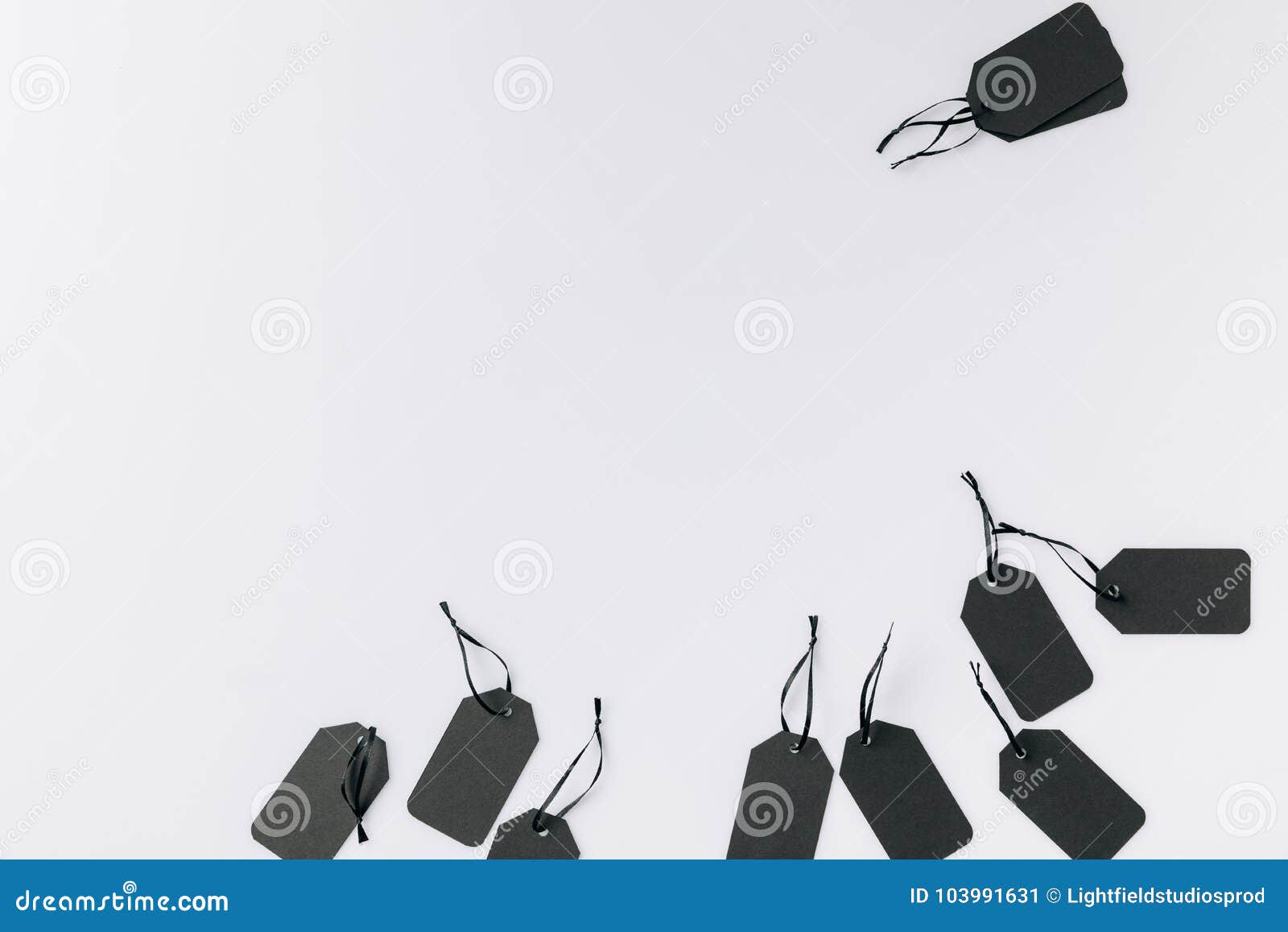 Black blank tags stock image. Image of merchandise, buying - 103991631
