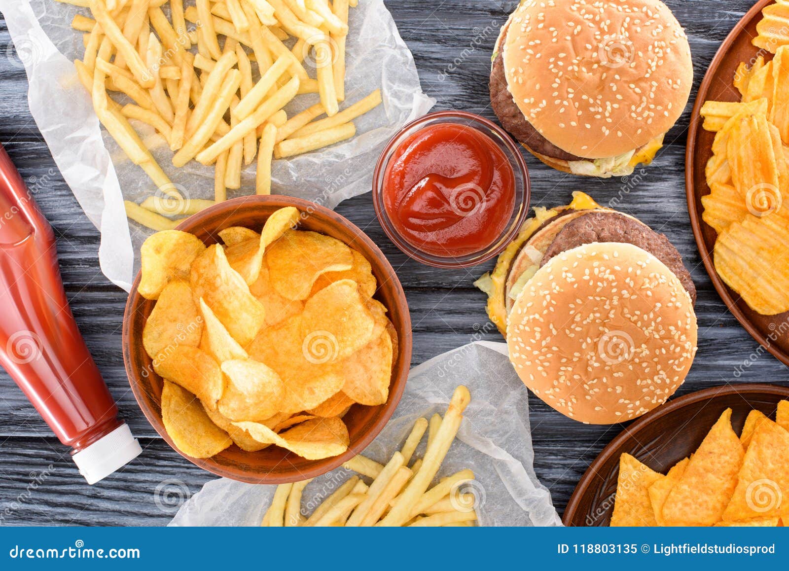 Assorted Junk Food Collage Background Royalty-Free Stock Photography ...