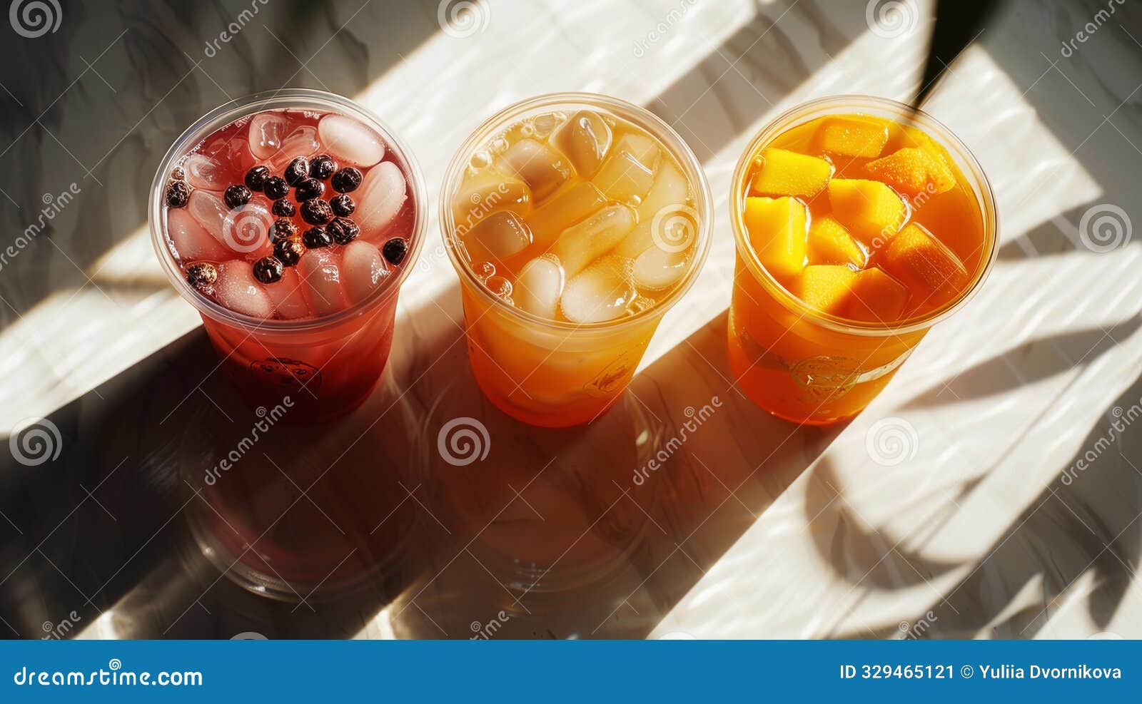 Top View of Assortment of Aesthetic Bubble Teas. Drink with Tapioca ...
