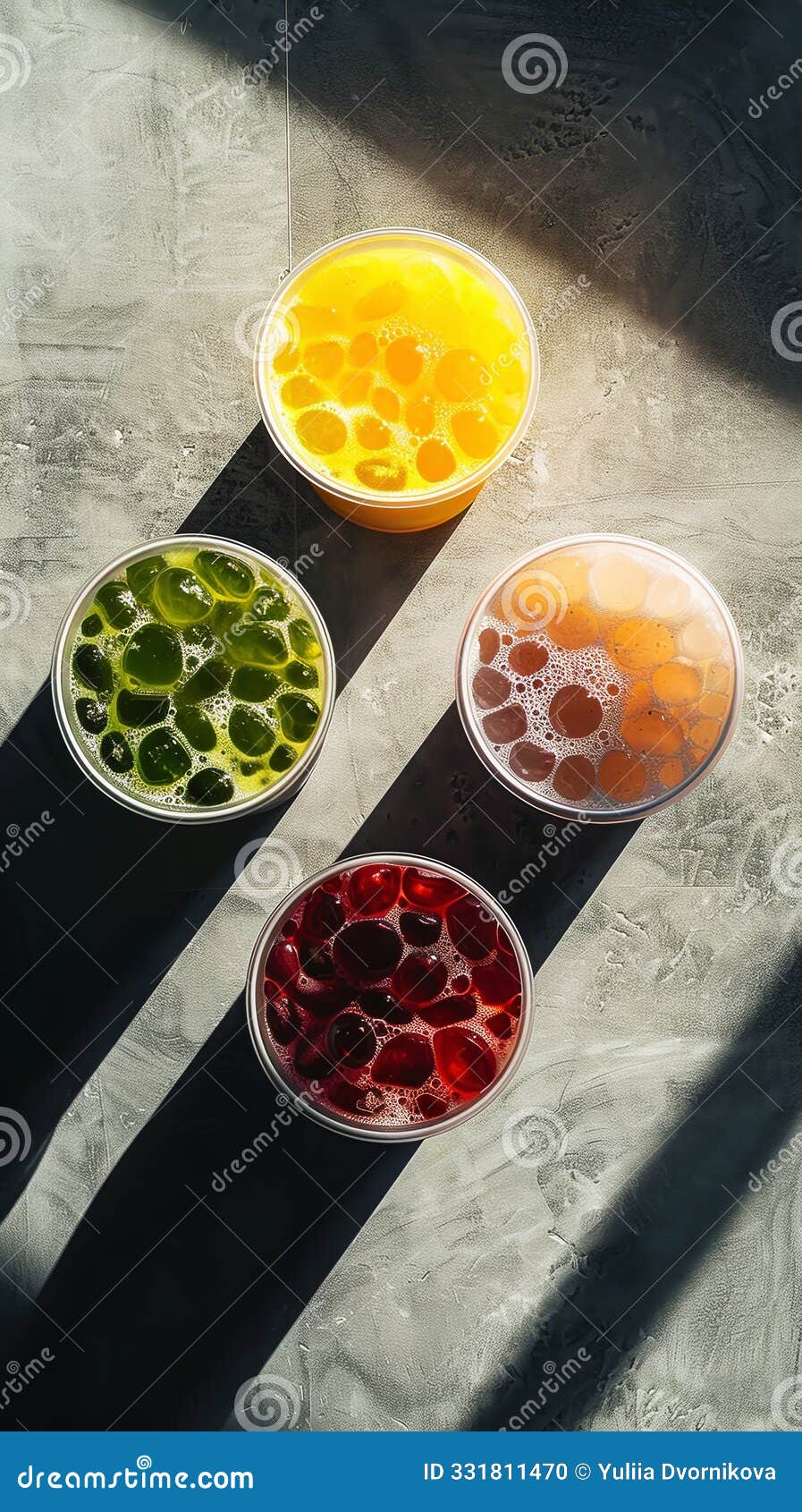 Top View of Assortment of Aesthetic Bubble Teas. Drink with Tapioca ...