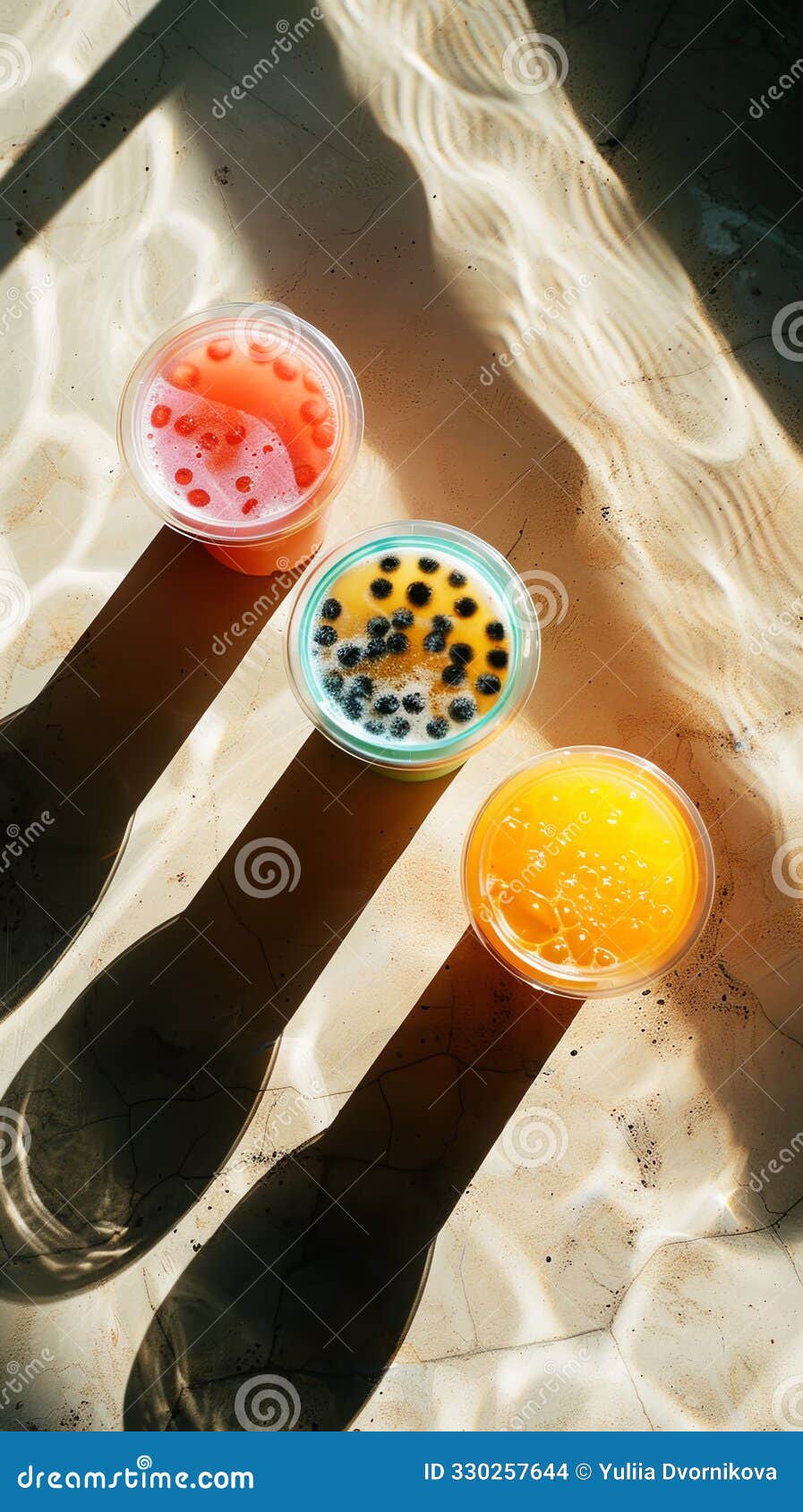 Top View of Assortment of Aesthetic Bubble Teas. Drink with Tapioca ...
