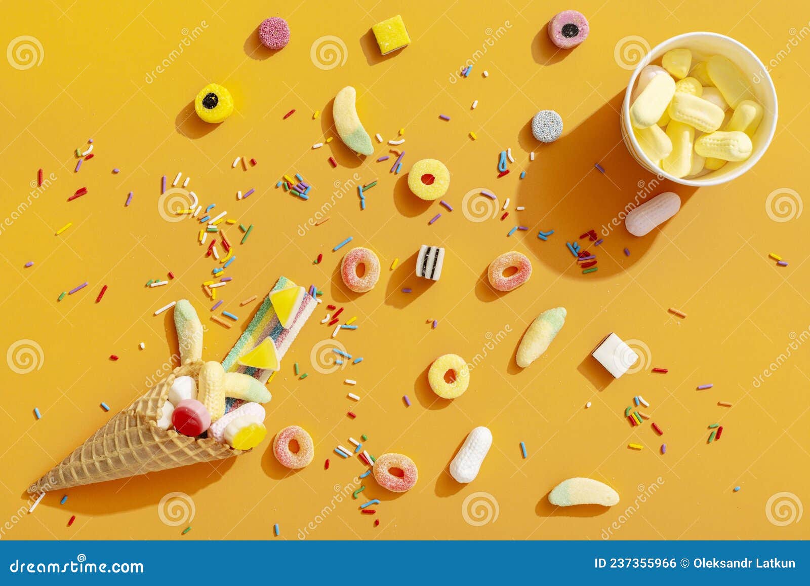 Top View Assortment Colorful Sweets. High Quality Photo Stock Photo ...