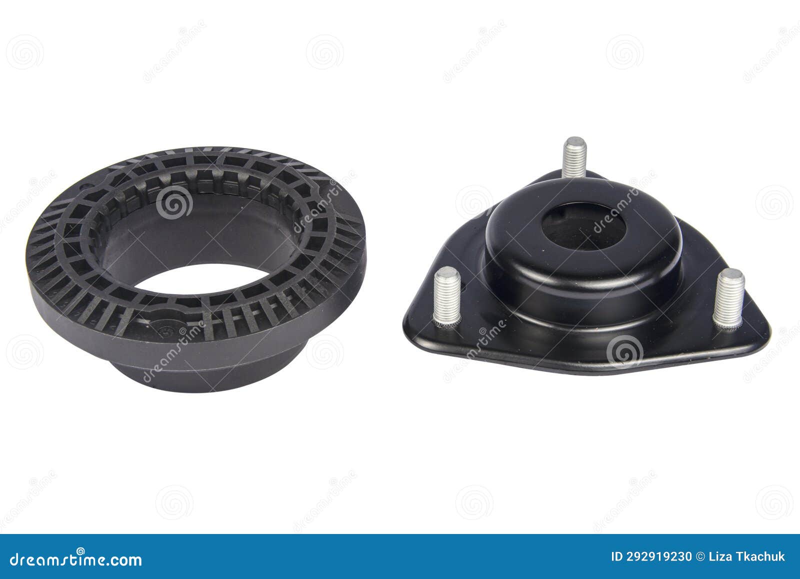 Top View ,Automotive Shock Absorber Mounting Kit Isolated on White ...