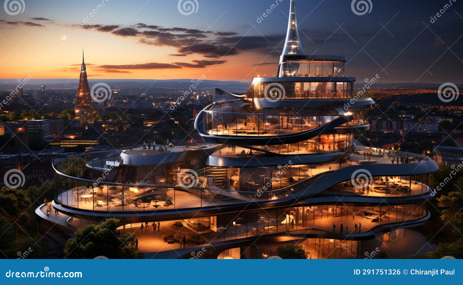 Top View of Axelborg Towers Architecture Stock Photo - Image of town ...