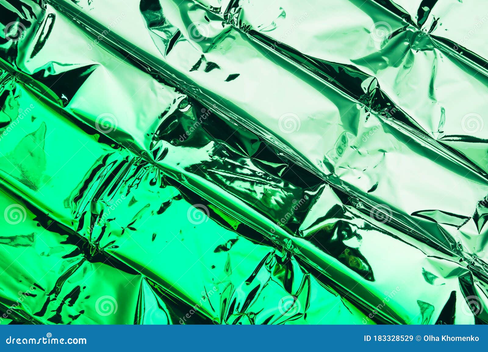 Top View of Background Made of Textured Foil Colored Green Gradient ...