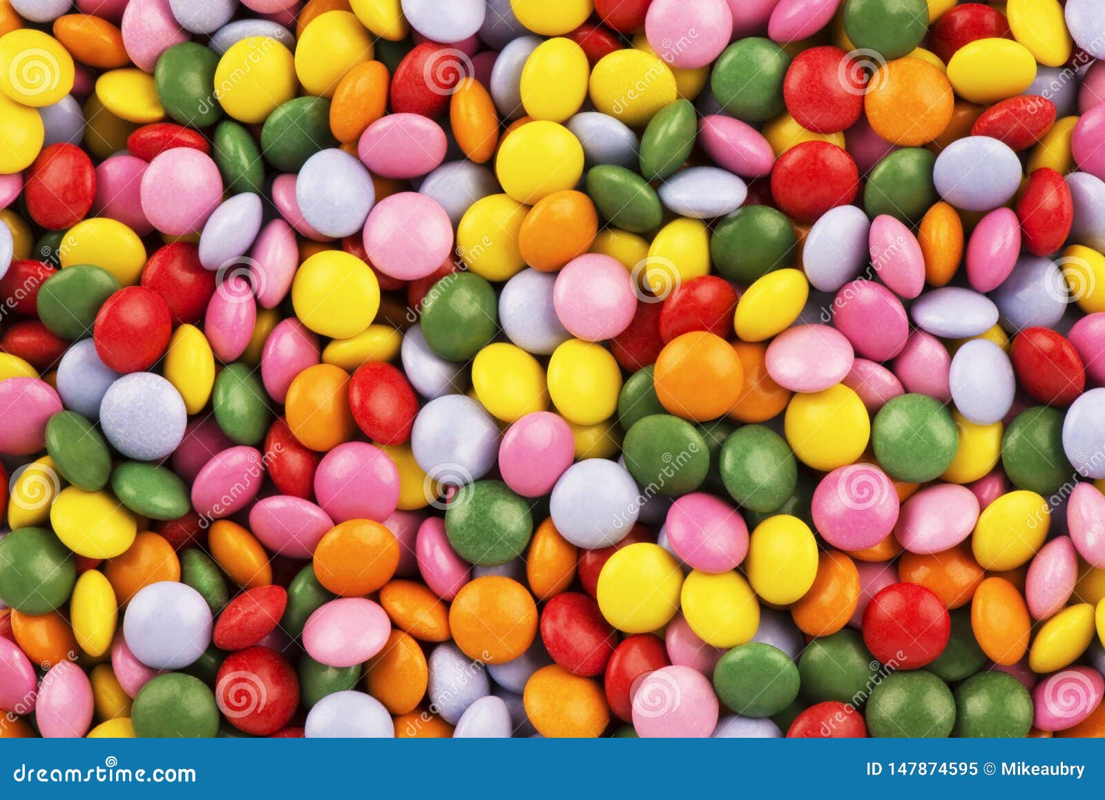 Top View on Background Texture of Colorful Hard Candies. Stock Image ...