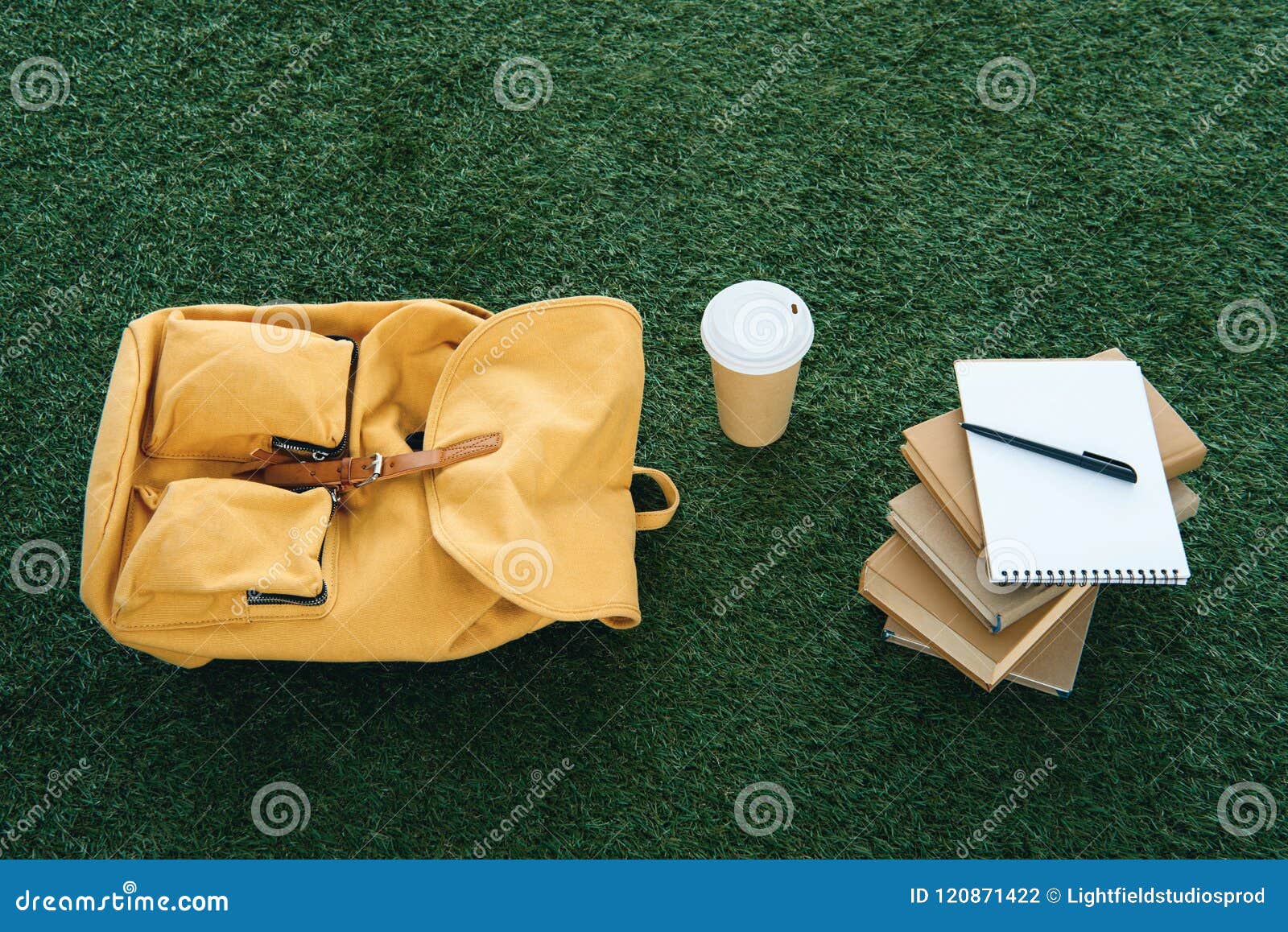 Top View of Backpack and School Supplies Stock Photo - Image of high ...
