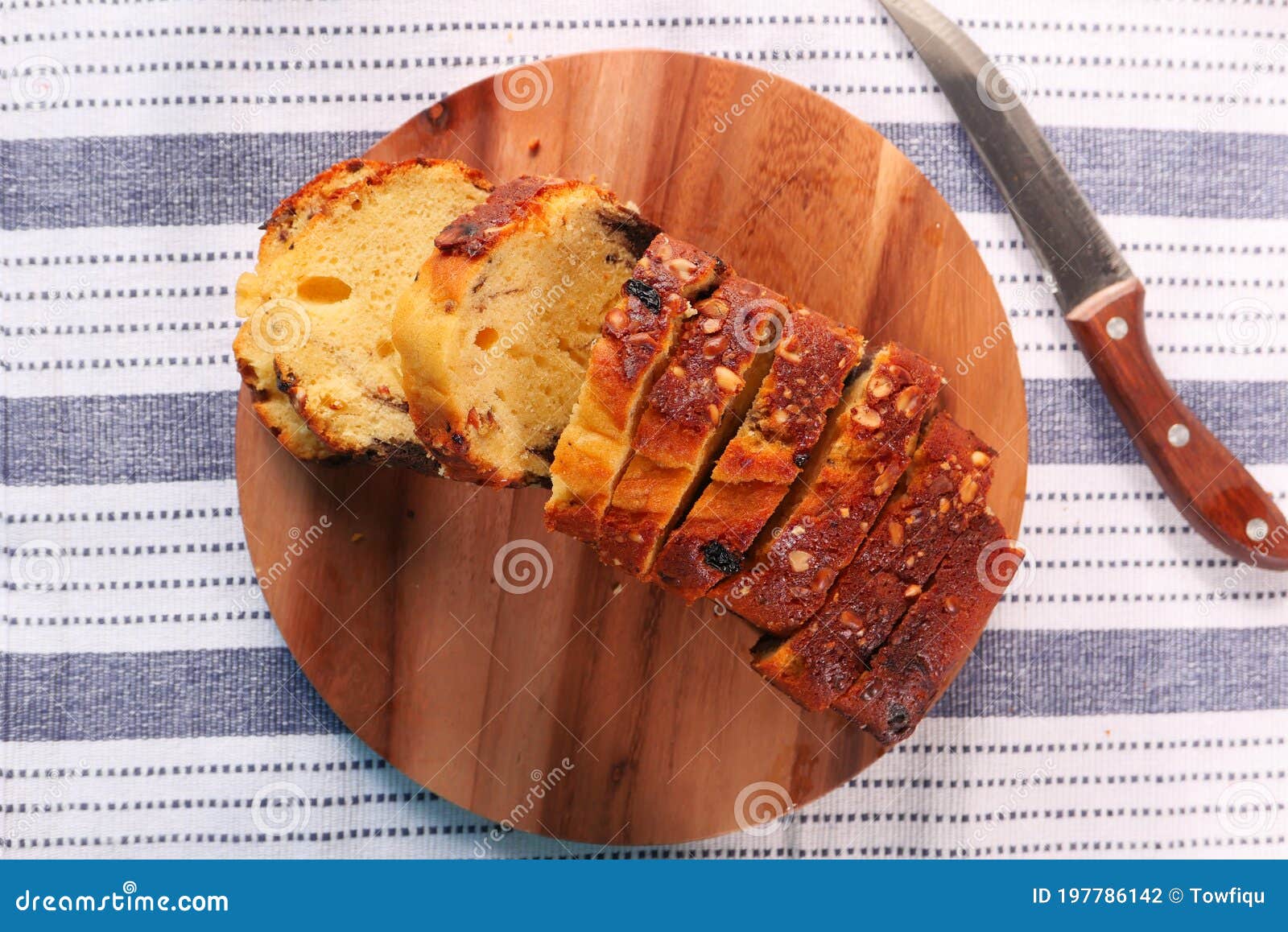 Top View of Bakery Cake on Chopping Board . Stock Photo - Image of ...