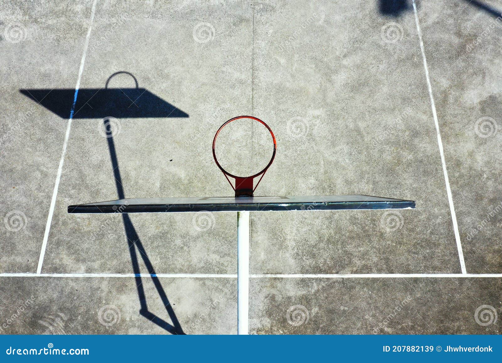 Top View of a Basketball Hoop Moving To a Front View Stock Image ...
