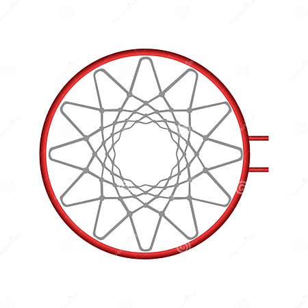 Top View of a Basketball Net Stock Illustration - Illustration of ...