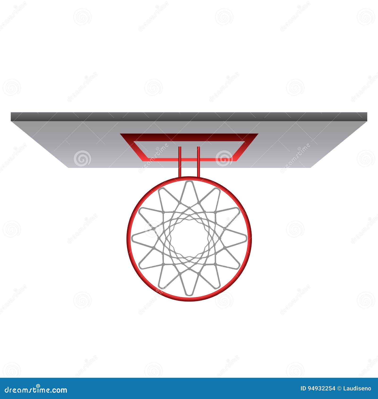 Top View of a Basketball Net Stock Vector - Illustration of vector ...