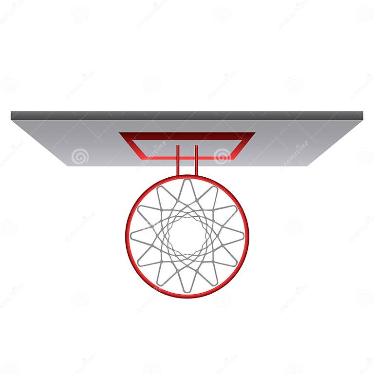 Top View of a Basketball Net Stock Vector - Illustration of vector ...