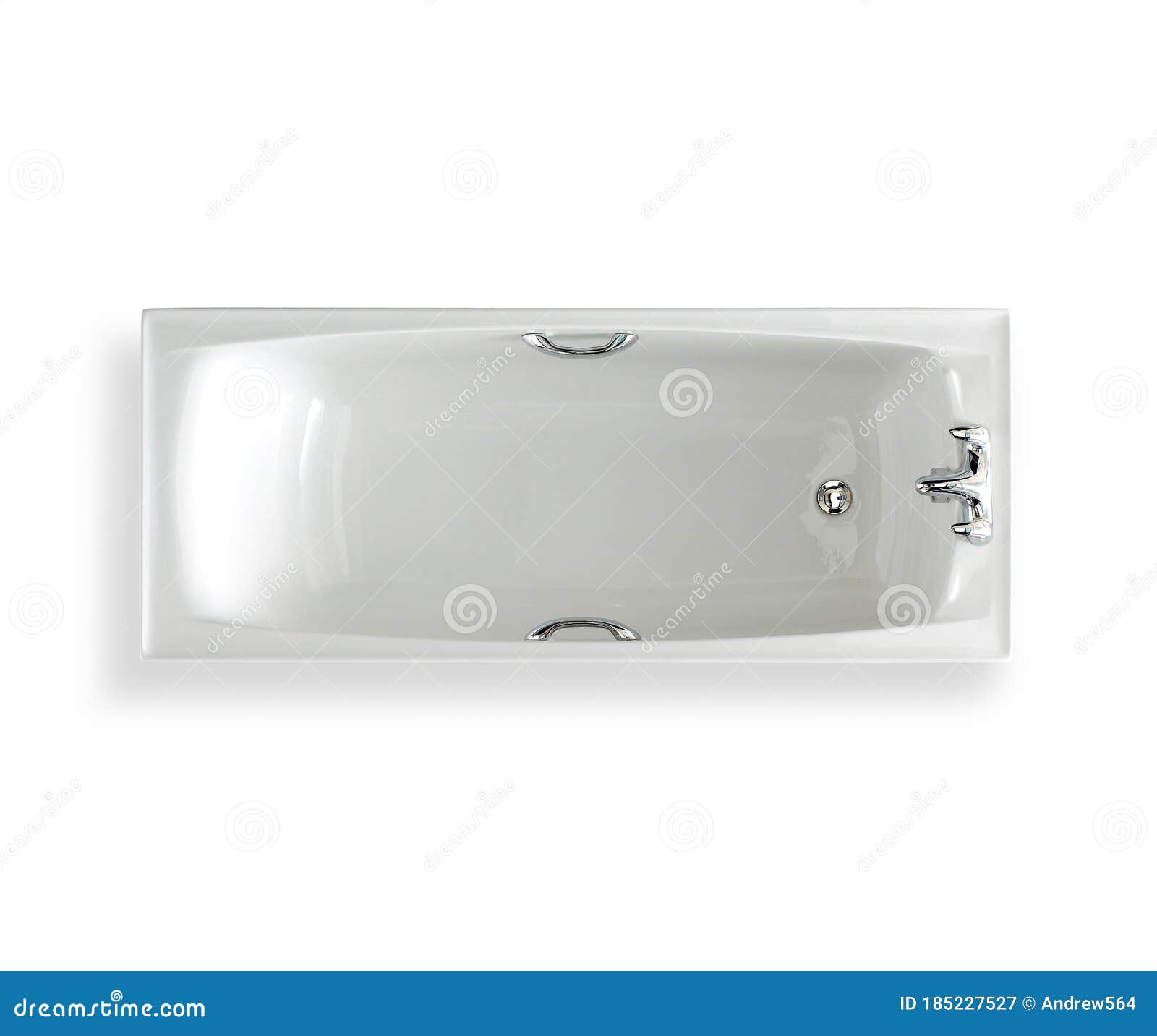 Top View of Bathtub on White Background Stock Image - Image of design ...