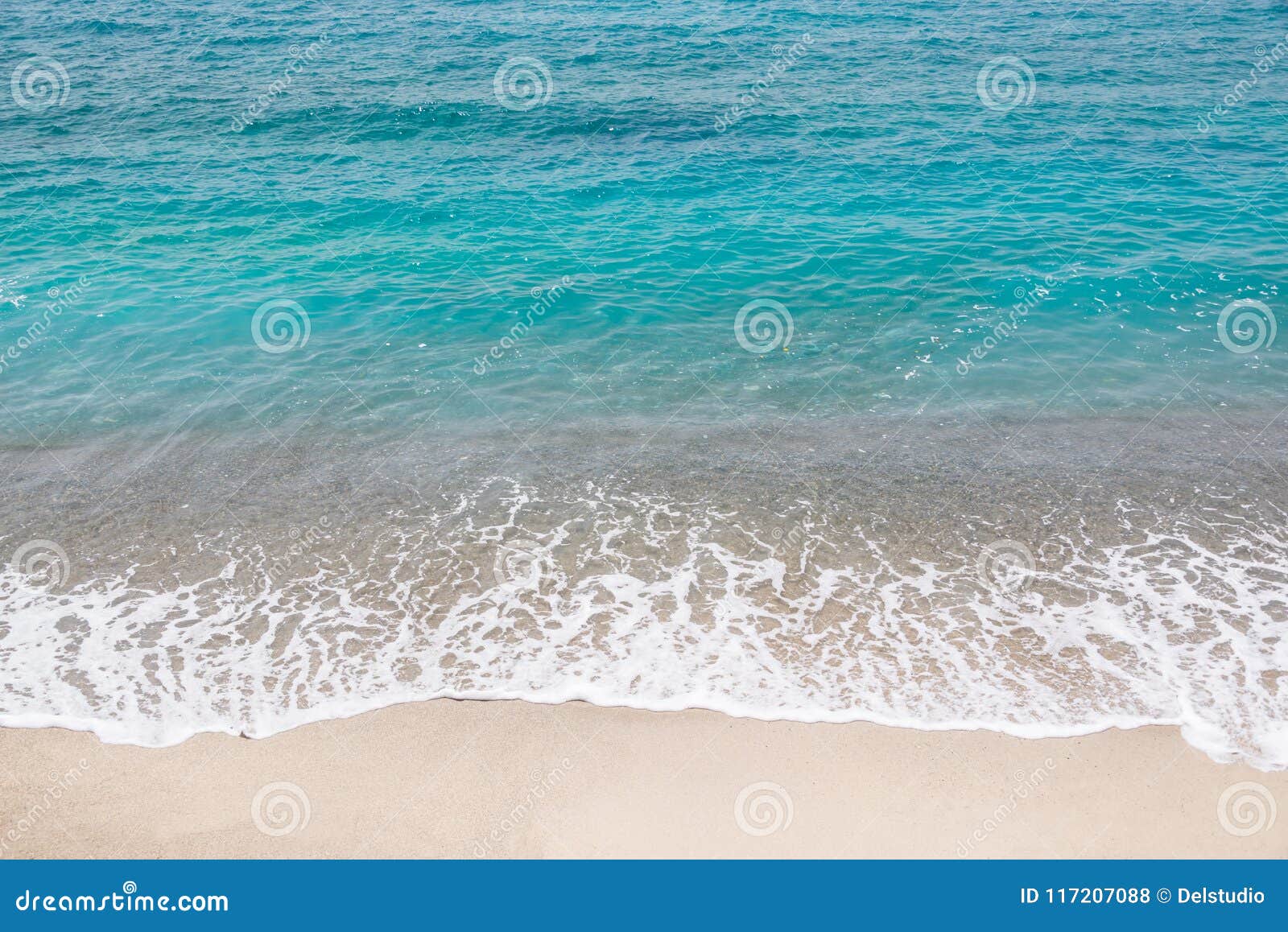 Top View of a Beach, Ocean Waves, Sand and Water Stock Photo - Image of ...