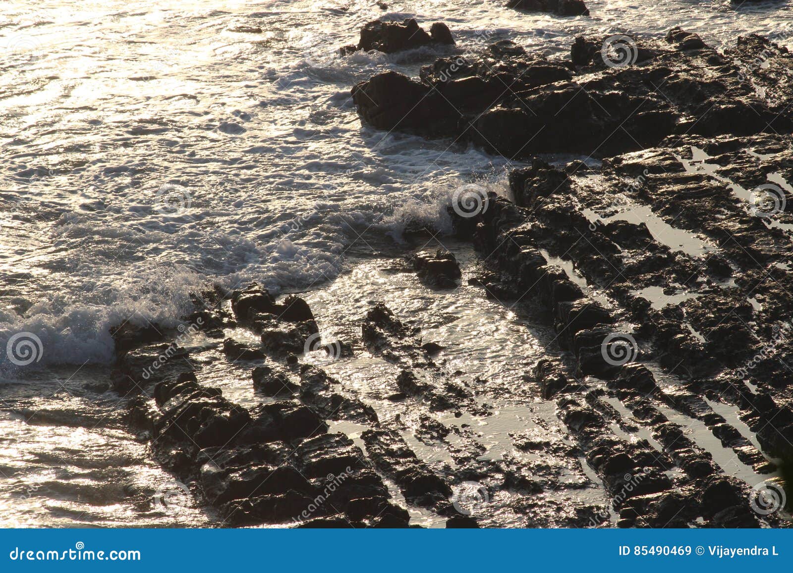 Top view of beach rocks stock image. Image of shiny, captured - 85490469