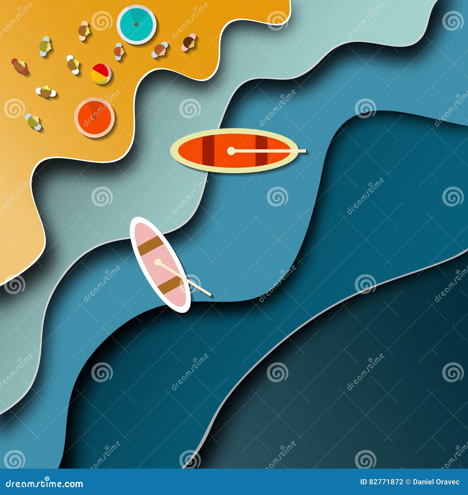 Top View Beach and Sea - Ocean. Stock Vector - Illustration of ocean ...