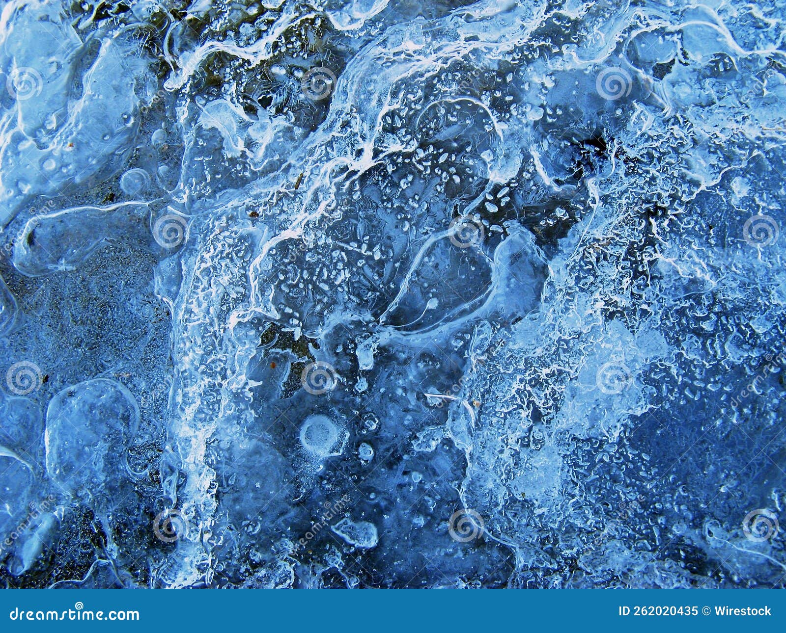 Top View of a Beautiful Frozen Water Background Stock Image - Image of ...