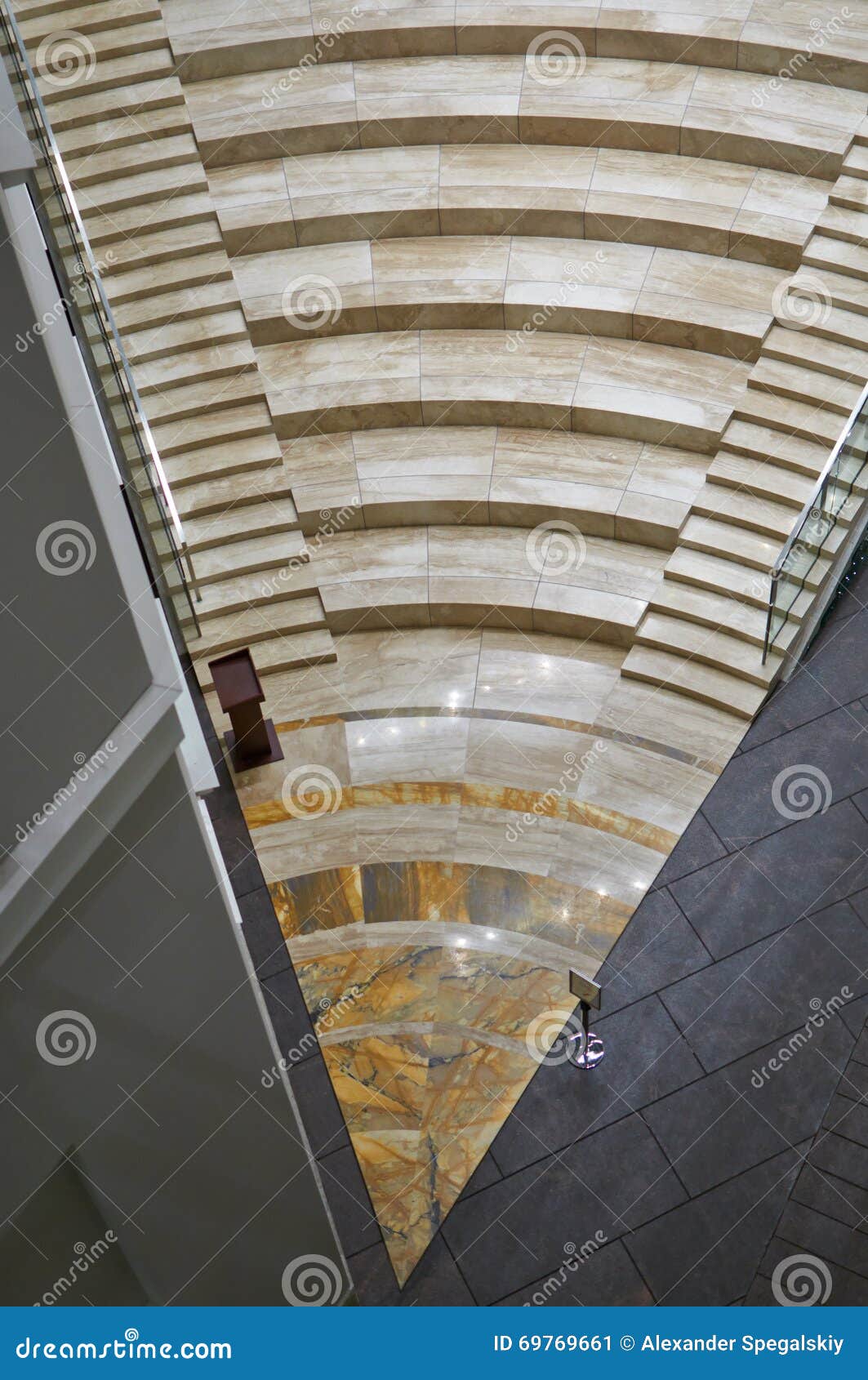 The Top View on a Beautiful Marble Ladder Stock Image - Image of inside ...
