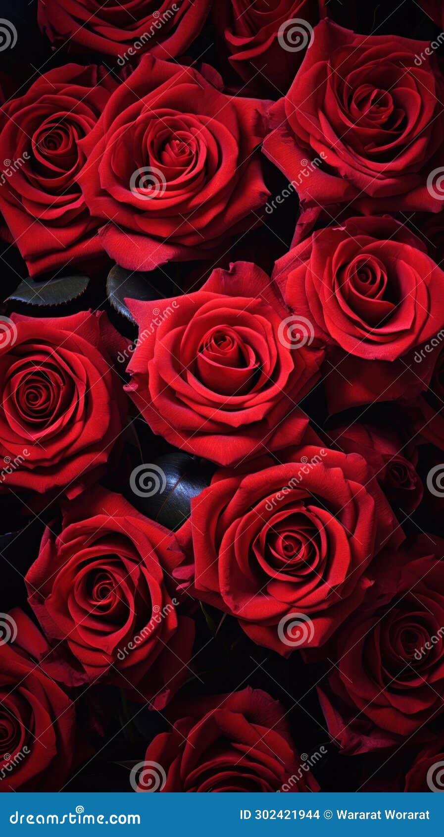 Top View of Beautiful Red Roses Stock Photo - Image of colours ...