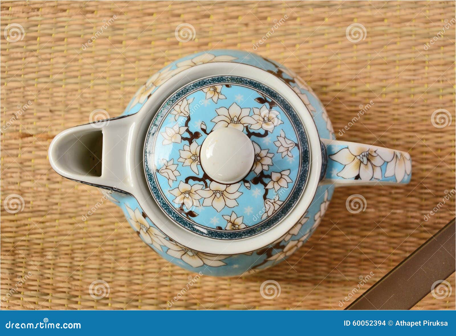 Top View of Beautiful Tea Pot Stock Photo - Image of studio, vintage ...