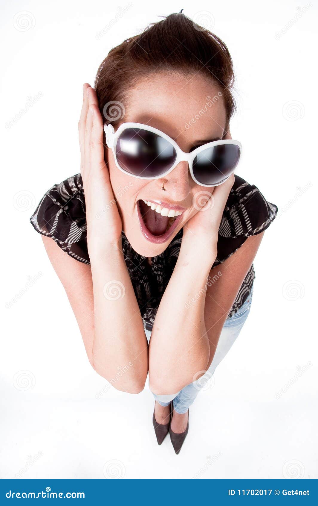 Top View of Beautiful Young Women Embracing Stock Image - Image of ...