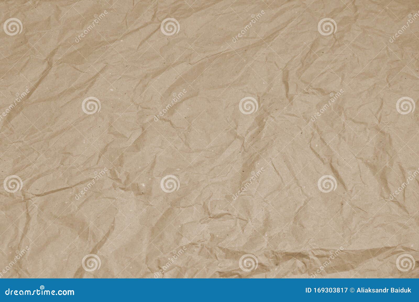 Top View Beige Crumpled Wrapping Paper. Background Stock Image - Image ...
