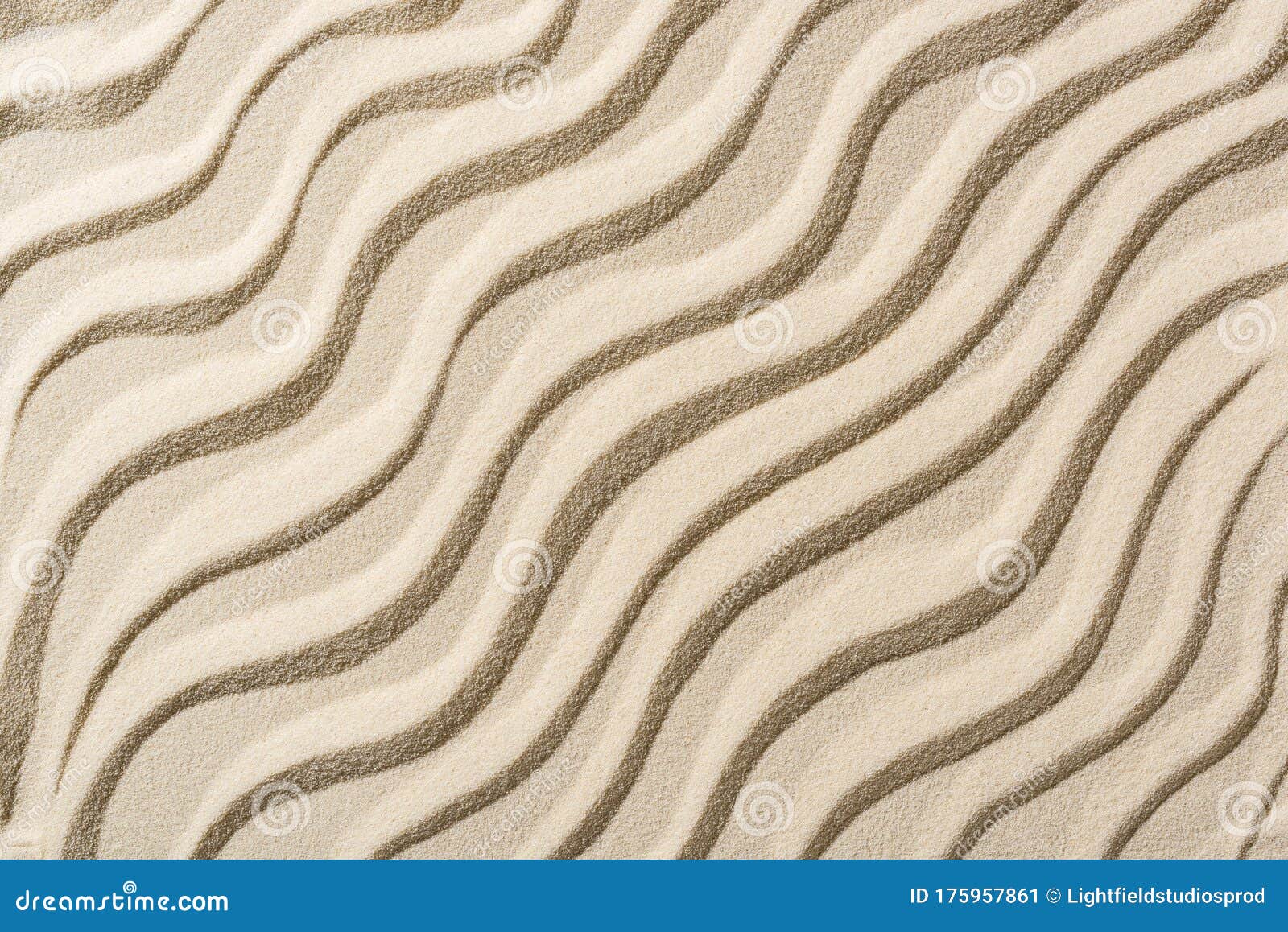 Top View of Beige Sandy Backdrop with Smooth Waves. Stock Image - Image ...