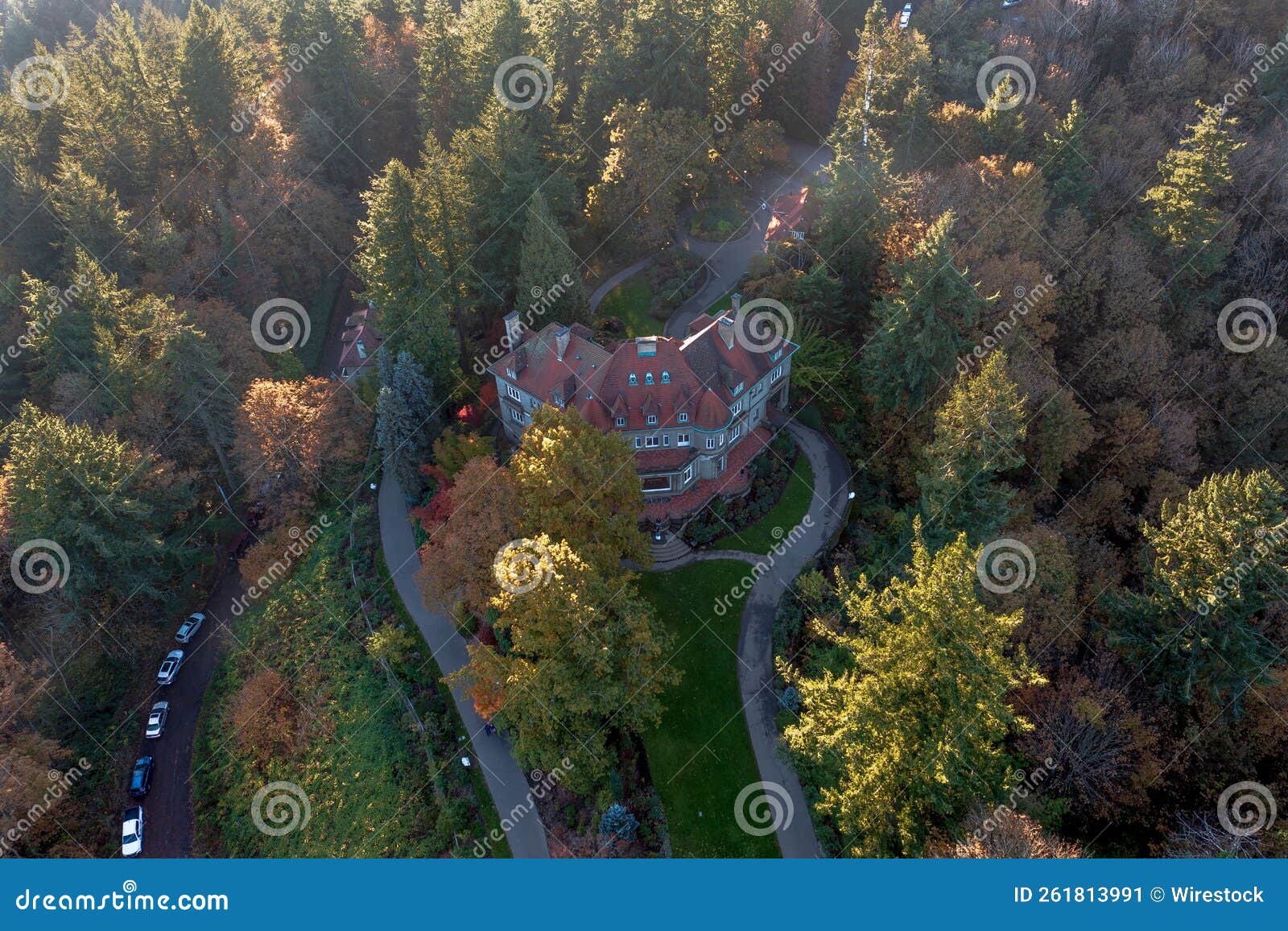 Top View of a Big Beautiful House Surrounded by Trees Stock Image ...