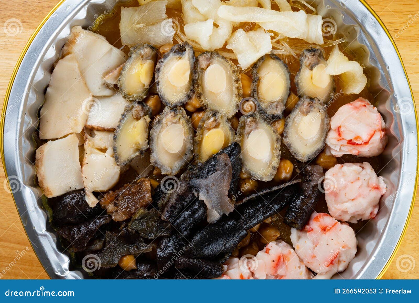 Big Bowl Feast or Poon Choi with Different Seafood Stock Image - Image ...