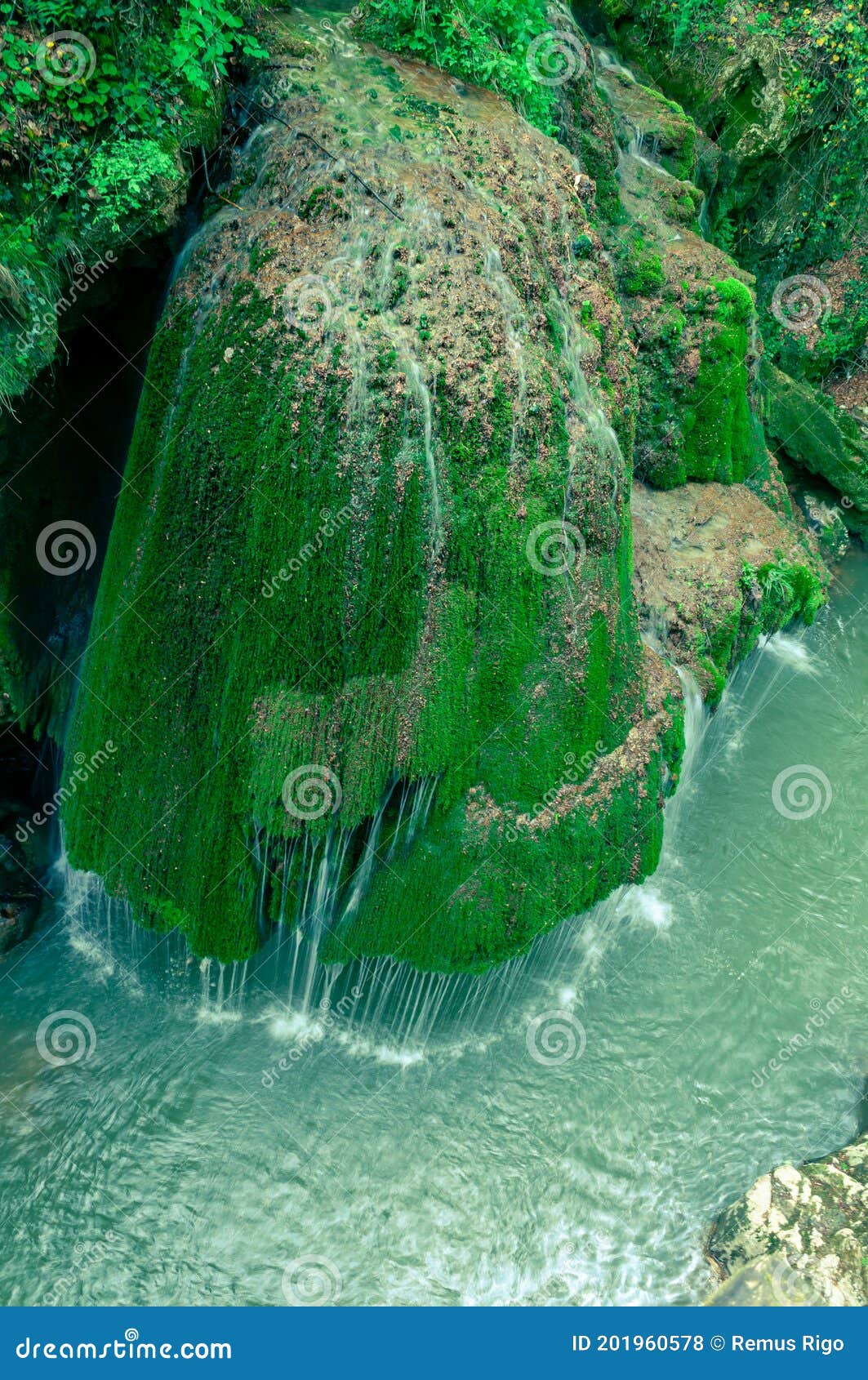 Top View of the Bigar Waterfall Stock Photo - Image of cascade ...