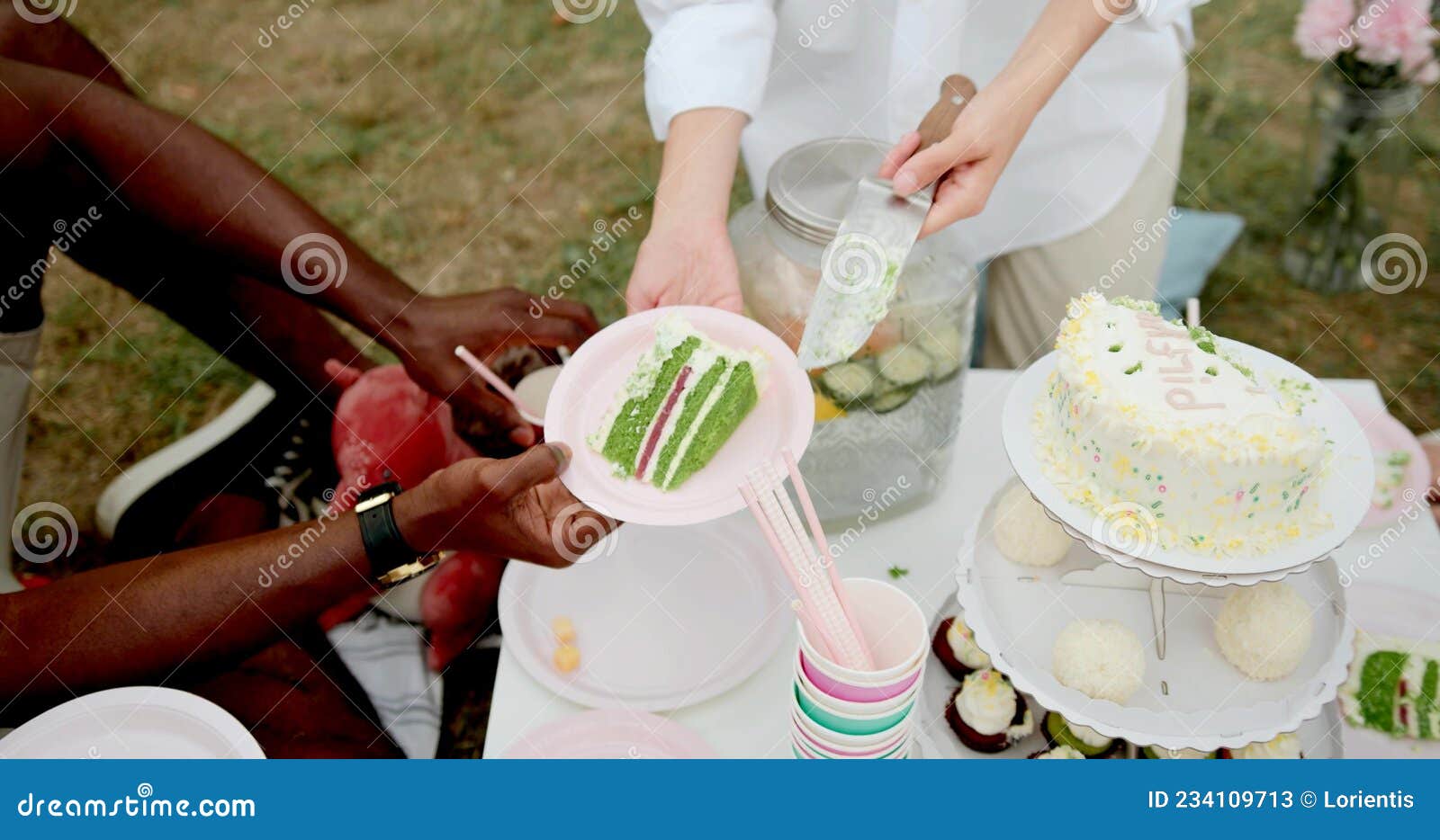 A Top View of a Birthday Cake Stock Image - Image of food, celebration ...