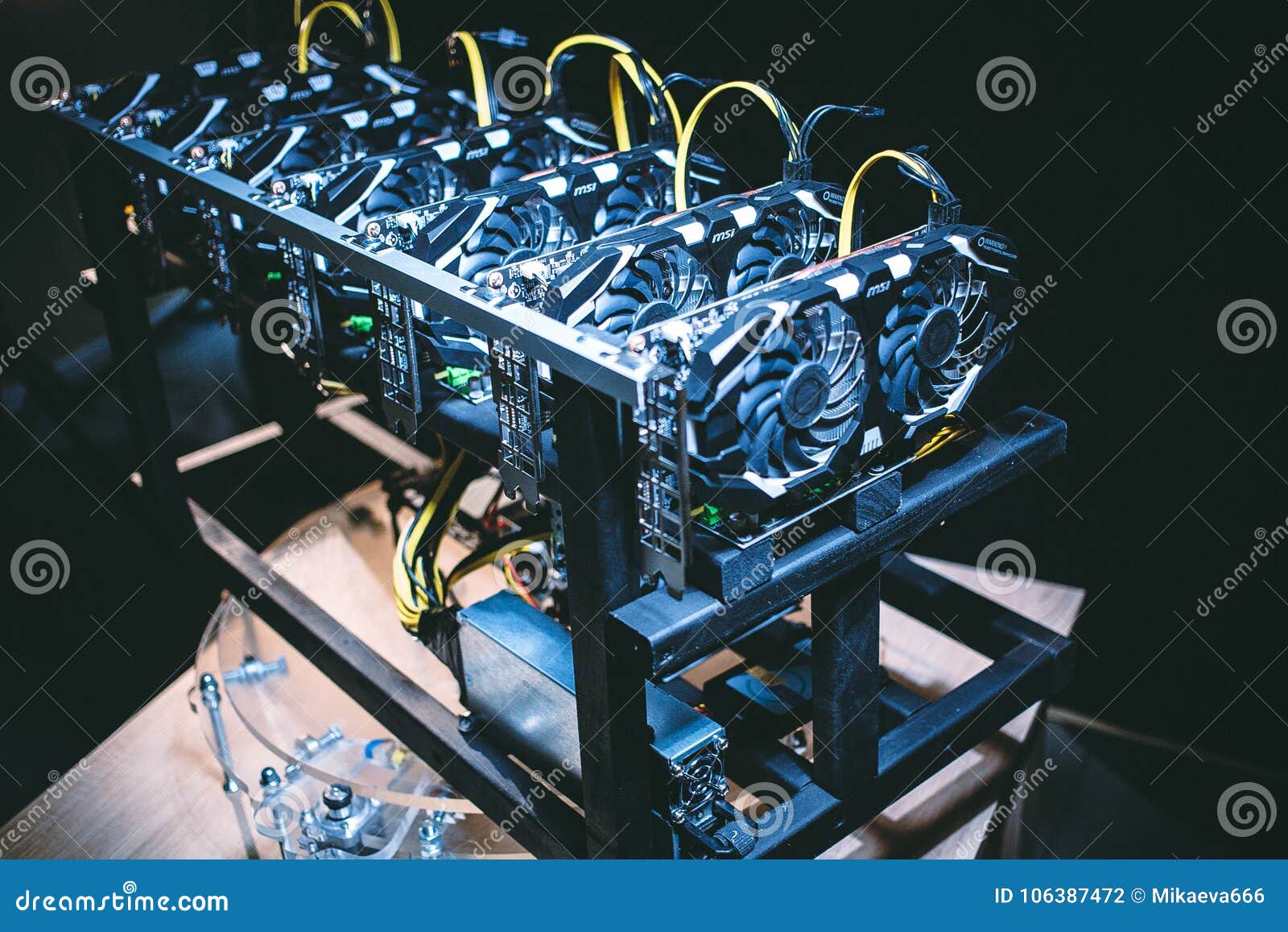 Top View of the Mining District of Bitcoins Stock Photo - Image of ...