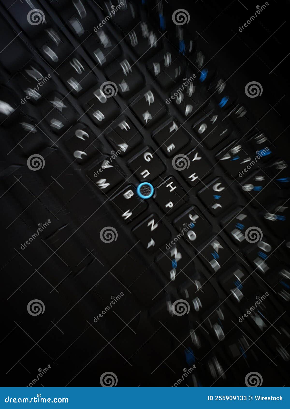 Top View of a Black Computer Laptop Keyboard Stock Image - Image of ...